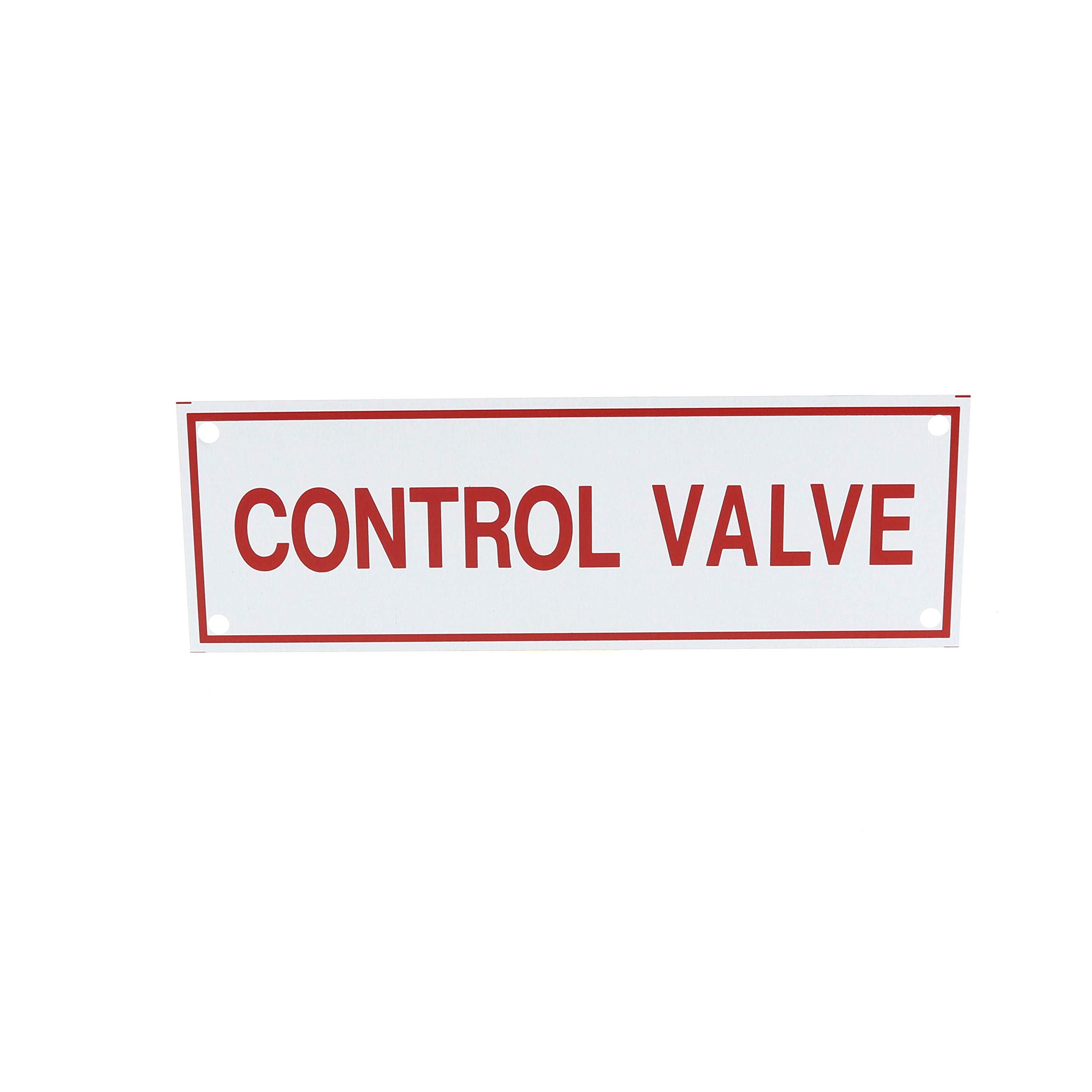Amazon.com : Fire Sprinkler Control Valve Sign, Aluminum, 6" x 2 ...