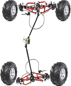 Amazon.com: YC Yier Complete 4WD Go Kart Front and Rear Drive Axle Shaft Assembly CV Axle ...