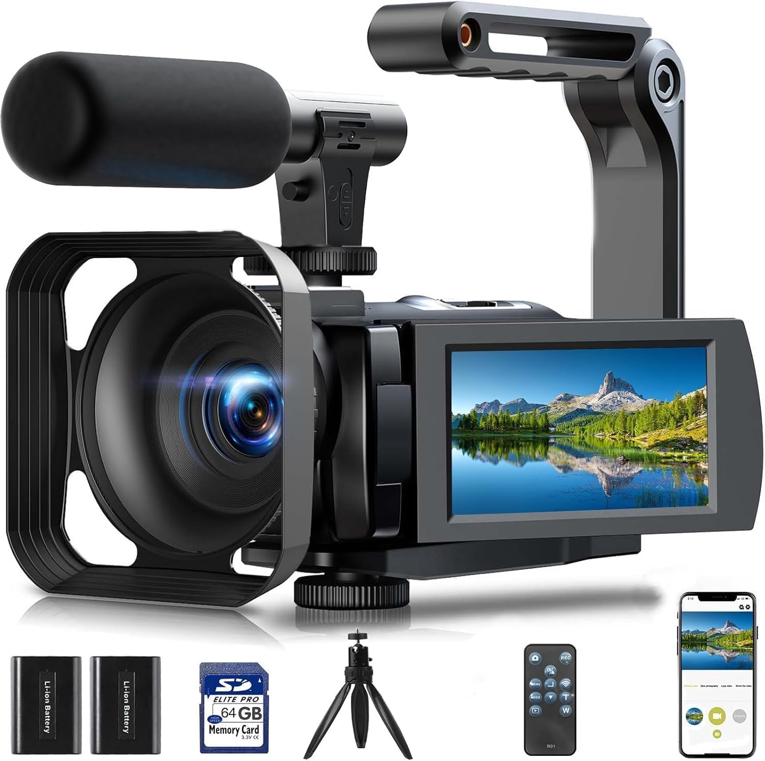 FIREFOTO Camcorder Video Camera 5K, 56MP Vlogging Cameras with IR Night ...
