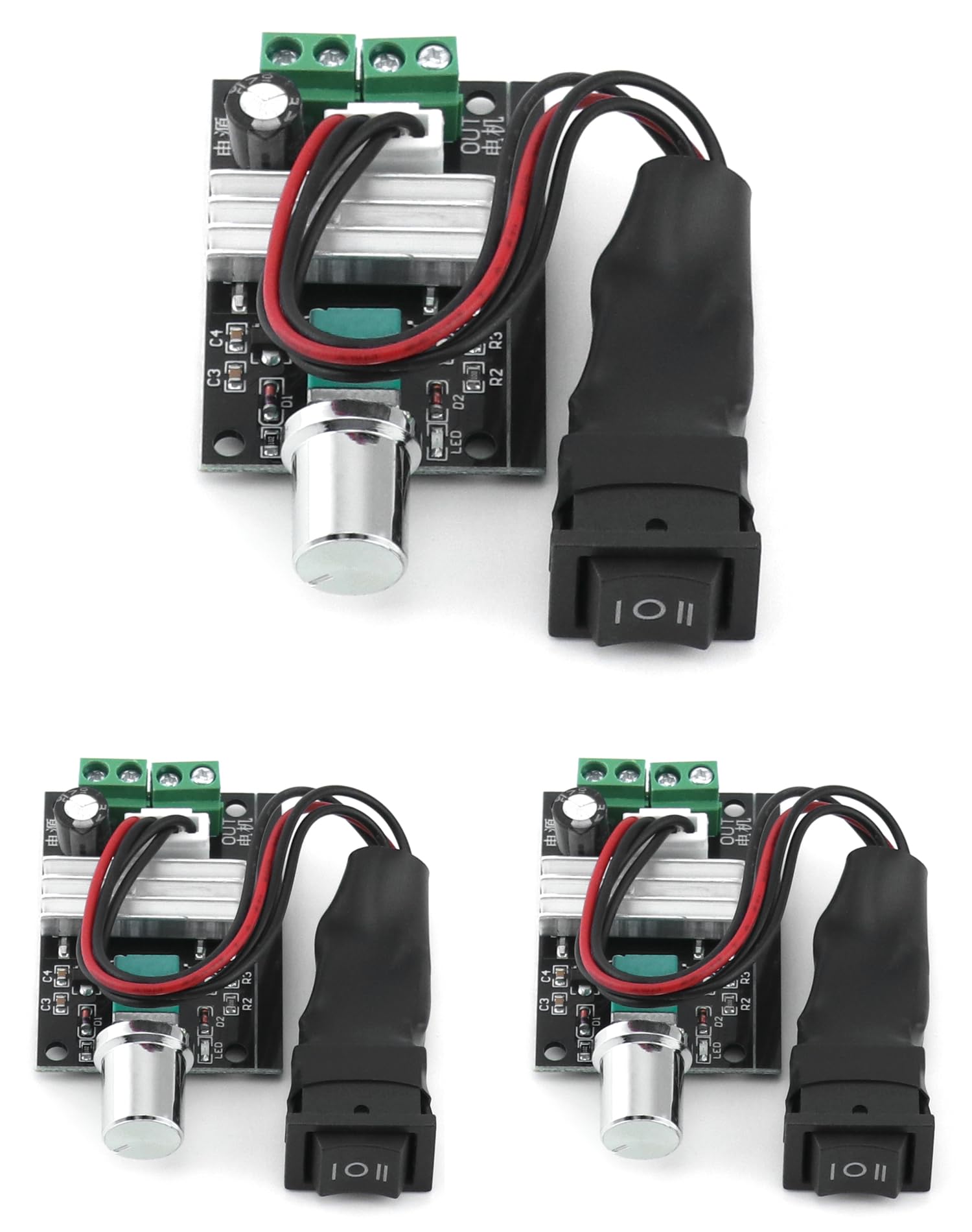 Amazon.com : QWORK 6V-28V 3A DC Motor Speed Controller Compact 80W PWM ...