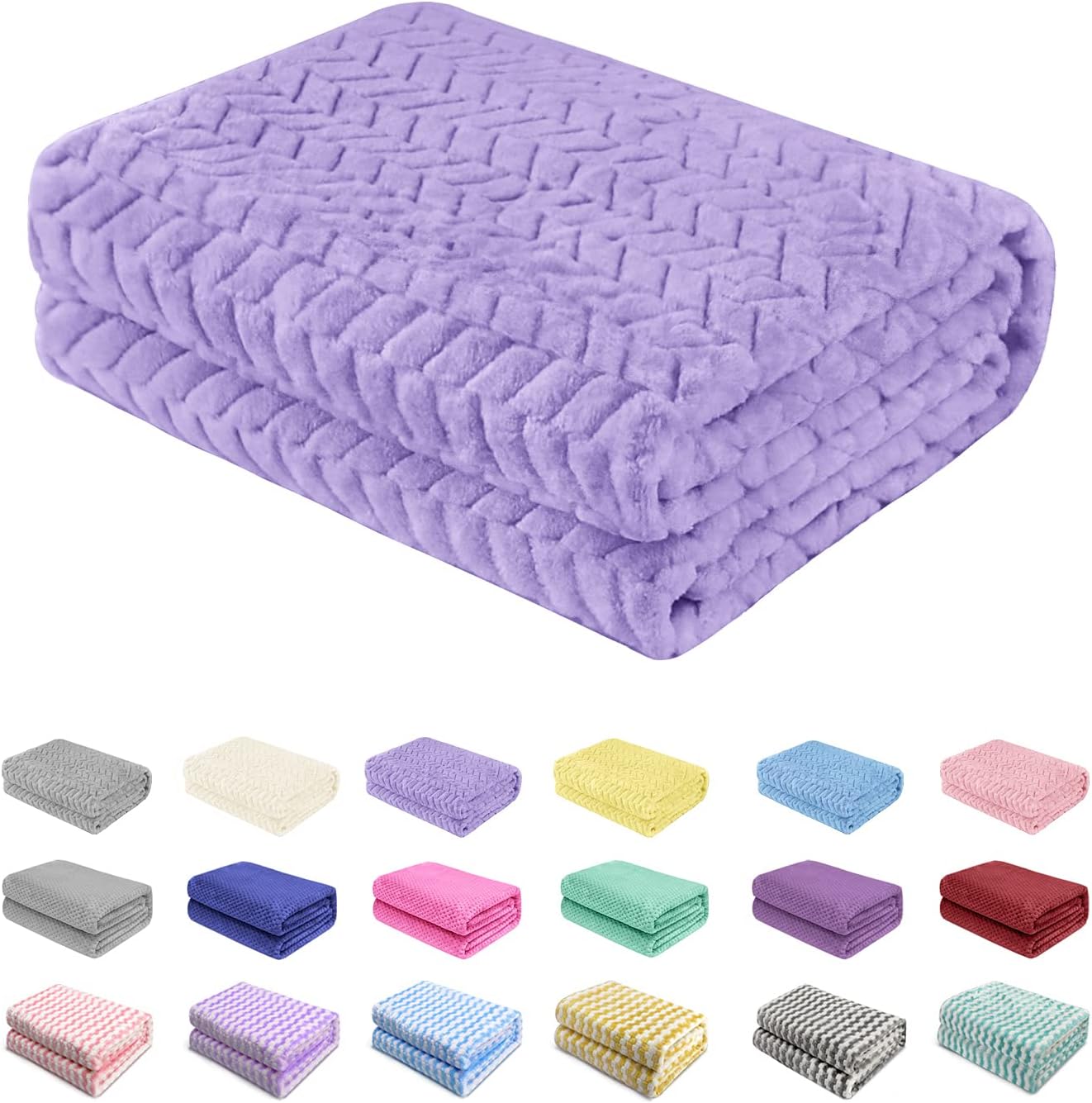 Amazon.com: Baby Blanket Flannel, Cozy Throw Blankets for Newborn ...