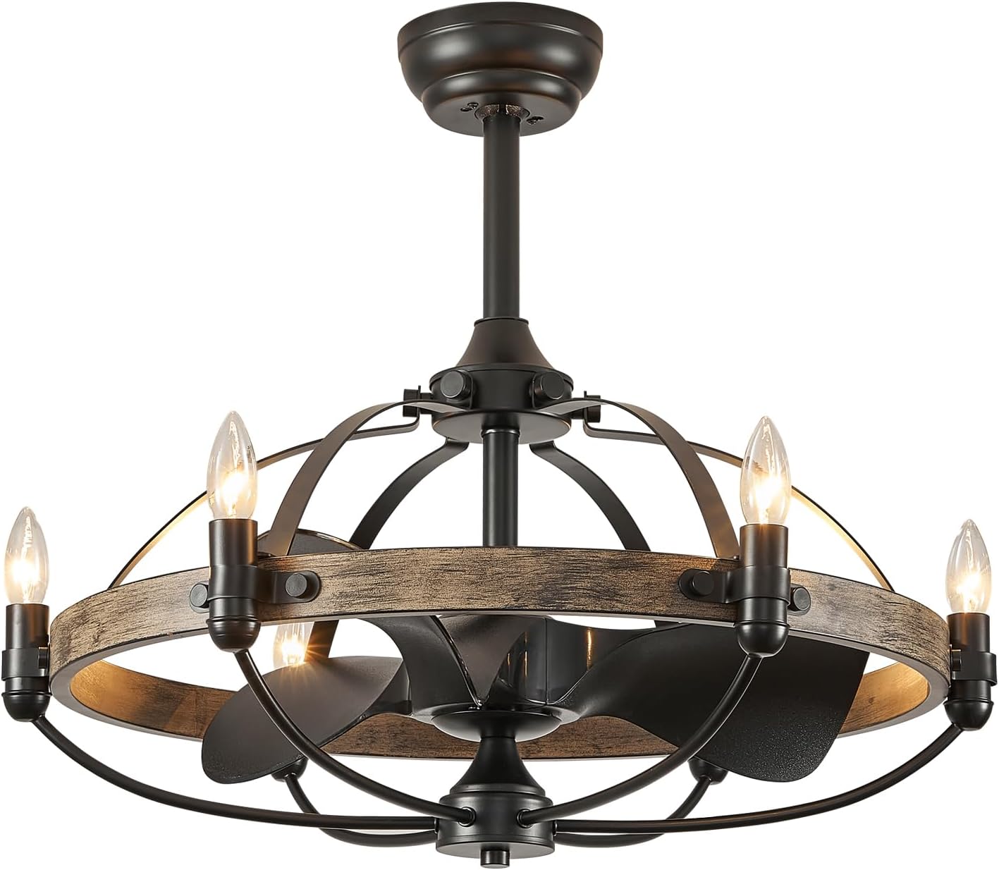 MOOONICHE 27'' Farmhouse Ceiling Fan with Light Remote Control ...