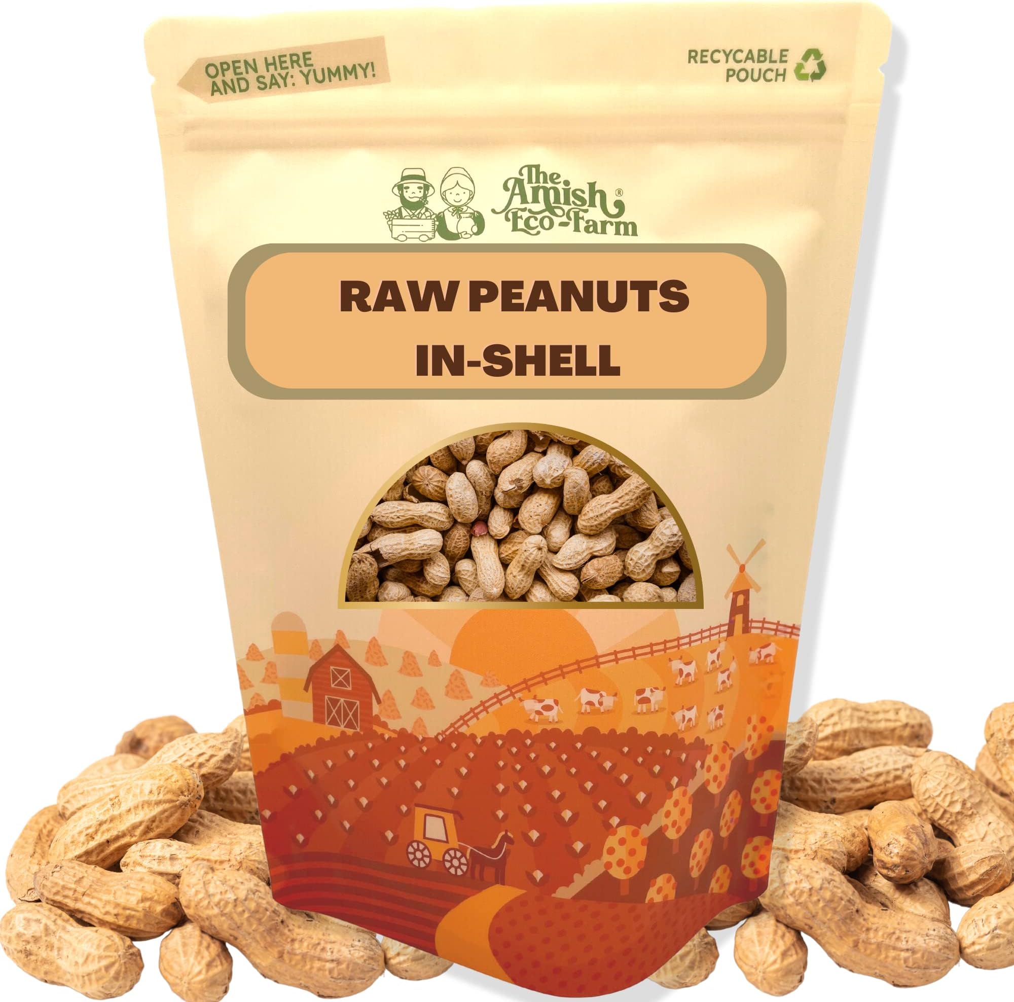 Amazon.com : The Amish Eco-Farm | Raw Peanuts Fancy, in-shell Fresh ...