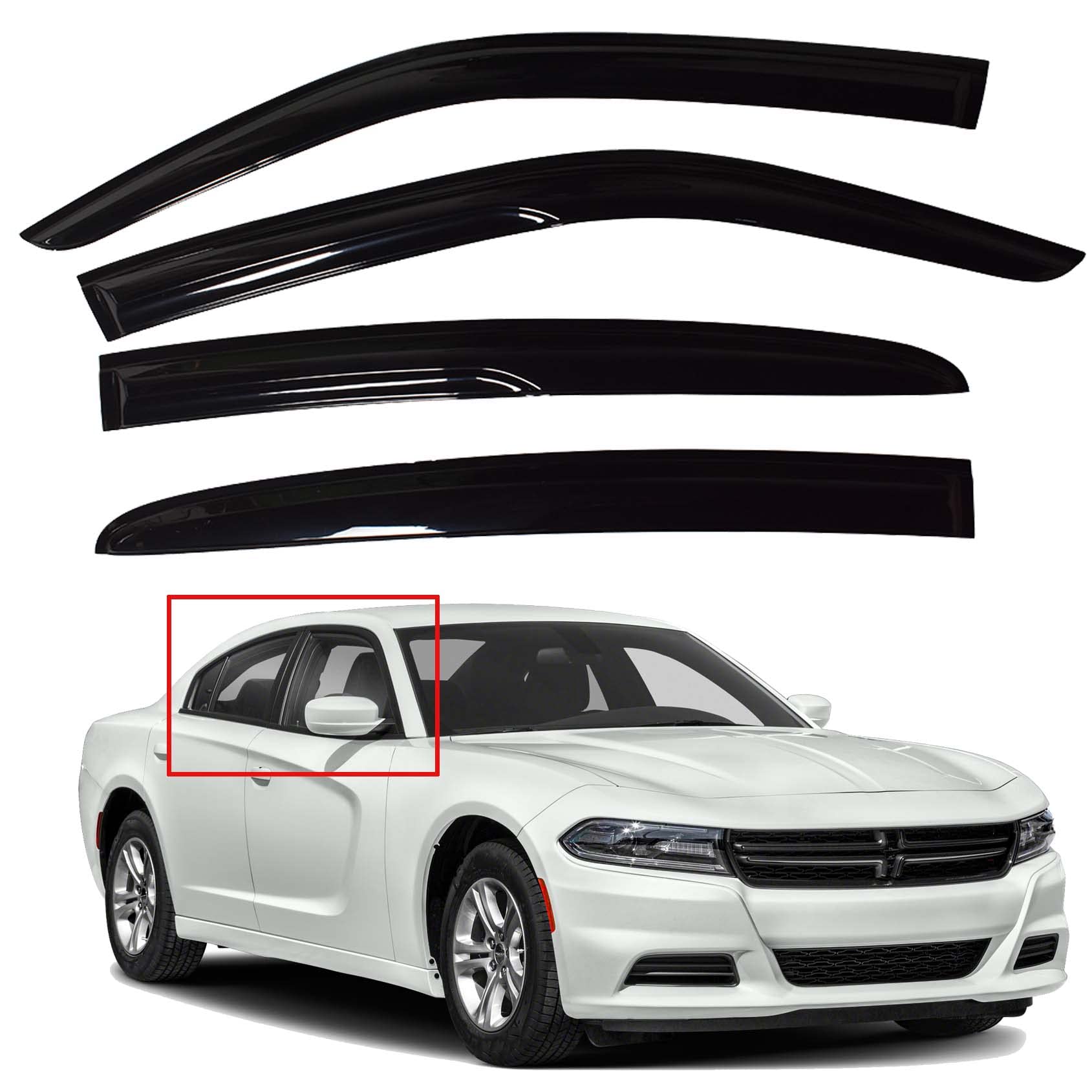 Window Vent Visors Sun Rain Guards Shade Deflector Acrylic Replacement ...