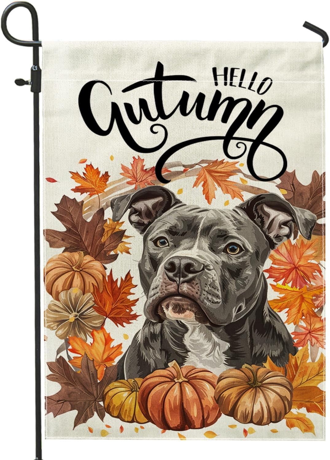 Amazon.com : Fall Harvest Pitbull Garden Flags 12x18 Inch Double Sided ...