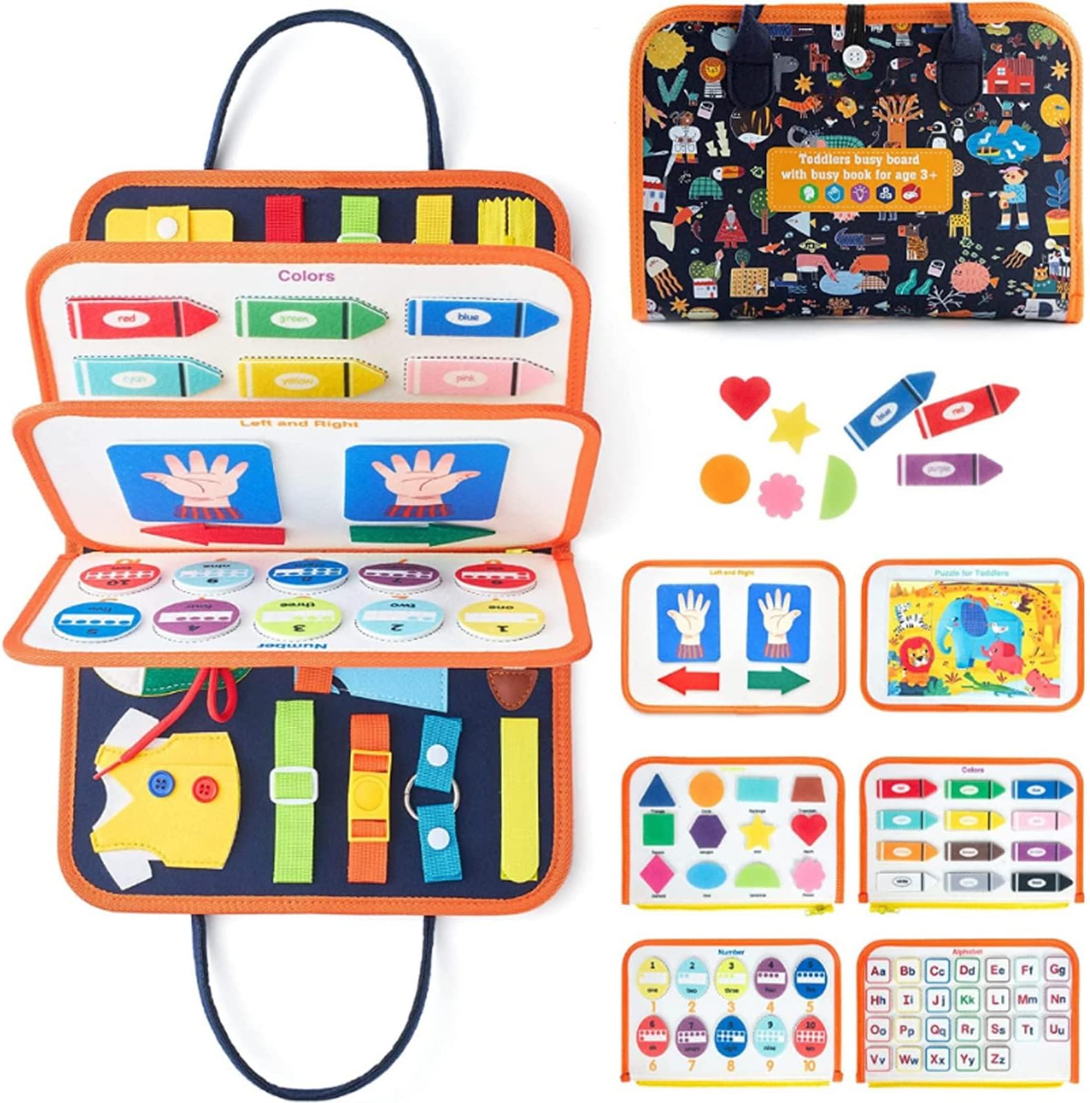 Beauenty Busy Board, Montessori Toys for Toddlers Develop Basic Skills ...