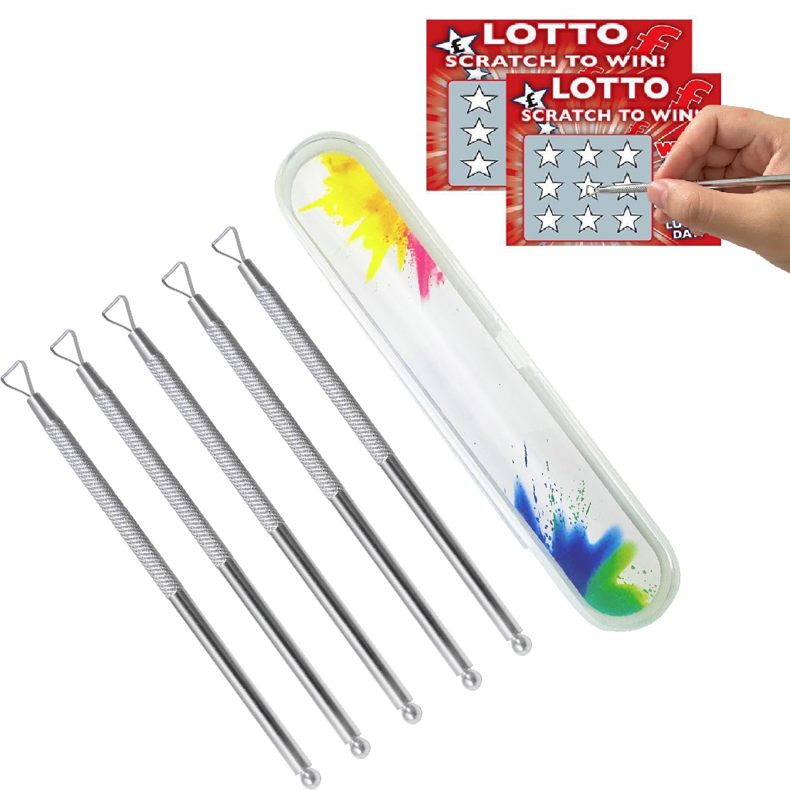 Amazon.com : Nexolia 5Pcs Lottery Ticket Scratcher Tool, Stainless ...