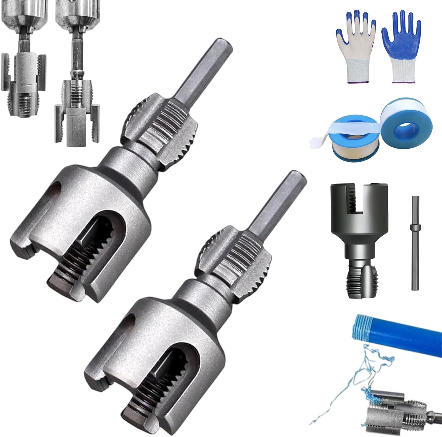 Amazon.com: Integrated Internal and External Pipe Thread Cutting Tools ...