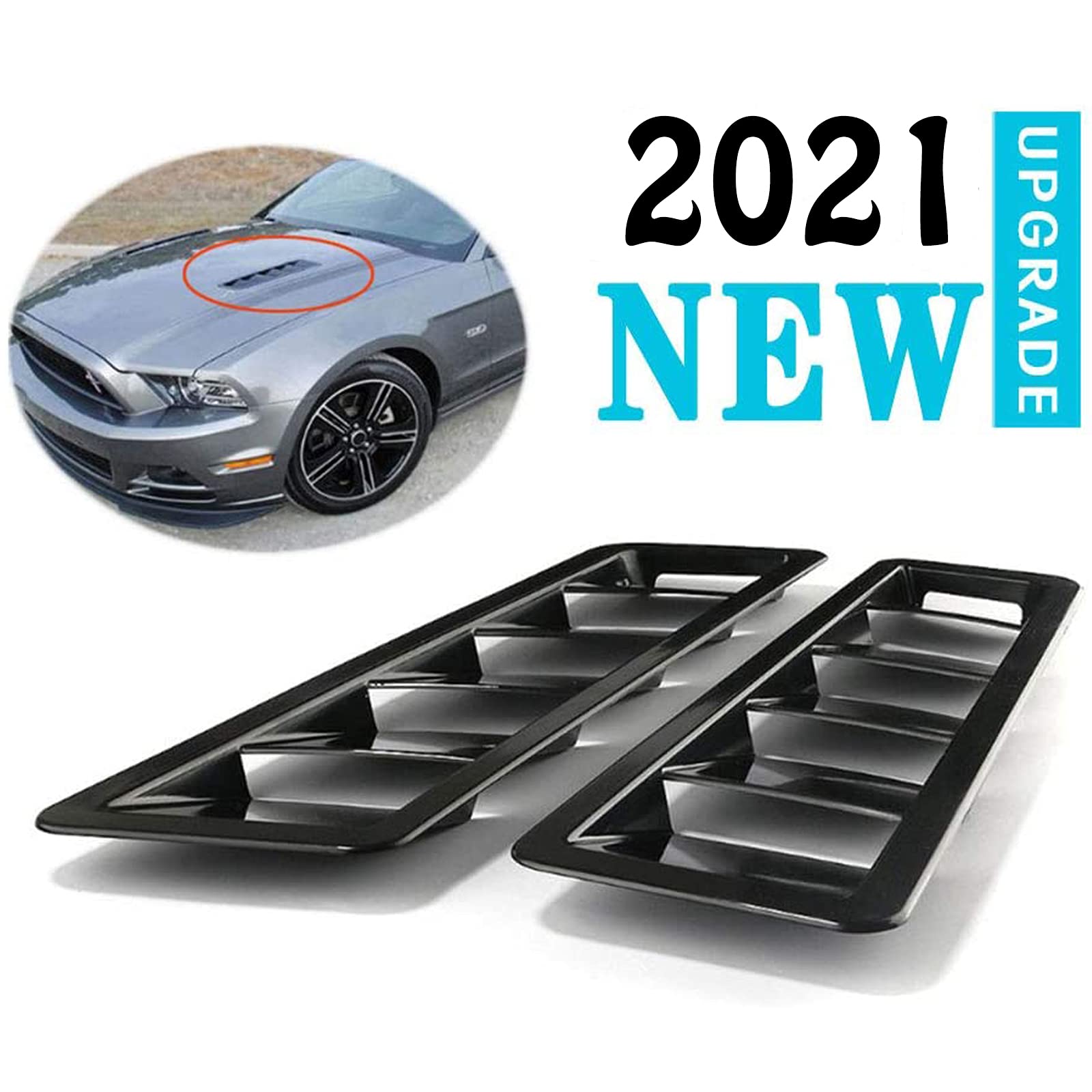 Zmucen Car Hood Vent louvers Cold Air Flow Intake Fitment Louvers Vents ...
