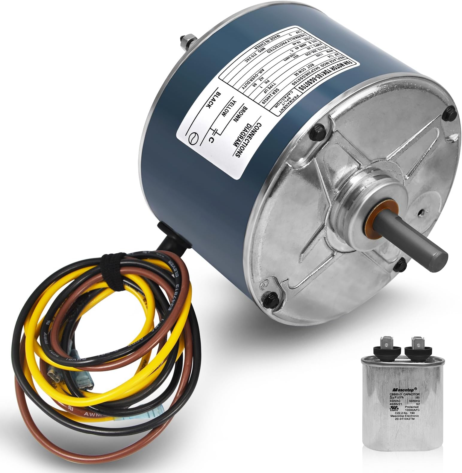 Trane American Standard Condenser FAN MOTOR 1/8 HP 230v X70370245010 ...