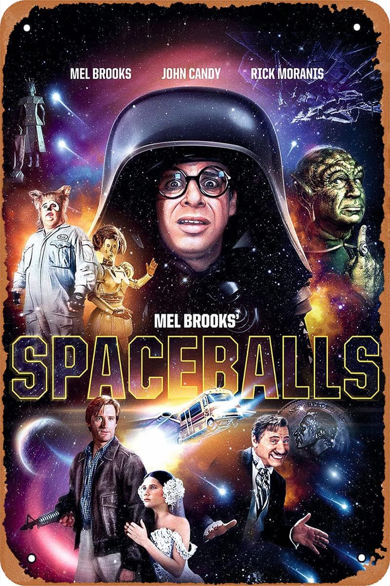 Amazon.com: QIUJUPP Spaceballs Movie Poster Retro Metal Sign Vintage ...