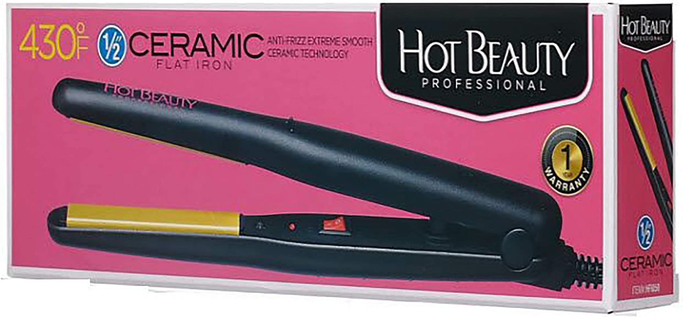 Amazon.com : KISS Ceramic Tourmaline Flat Iron, 1/2" : Flattening Irons ...