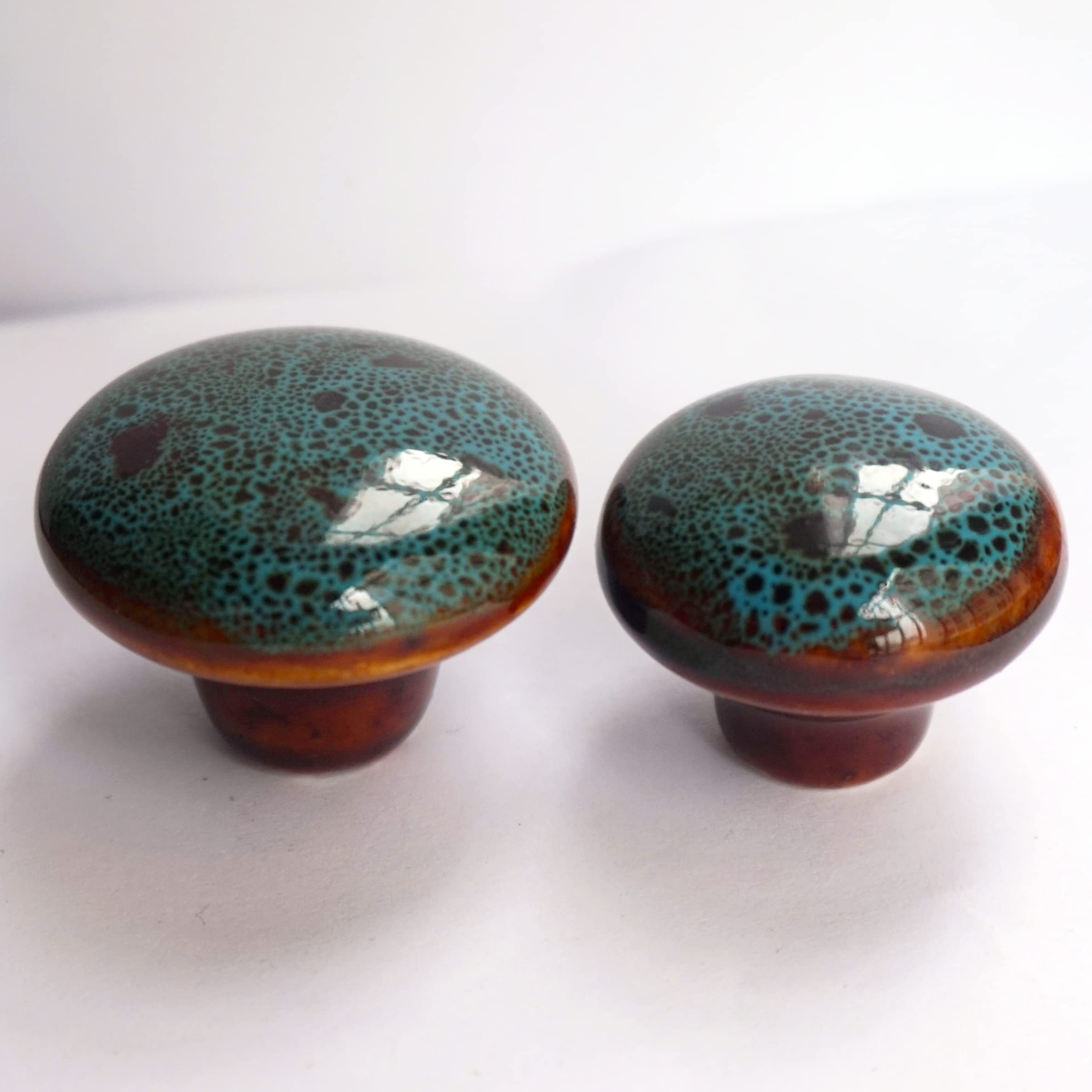 Snapklik.com : Perphin Vintage Round Cabinet Knobs Glazed Ceramic Round ...
