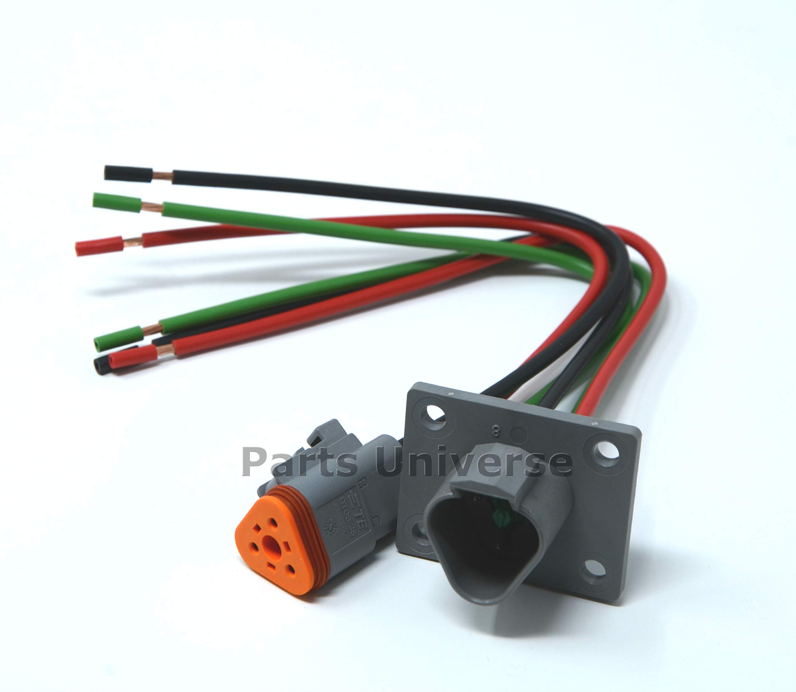 Amazon.com: Deutsch DT 3-Pin Flange Pigtail Kit, UL Certified 14AWG ...