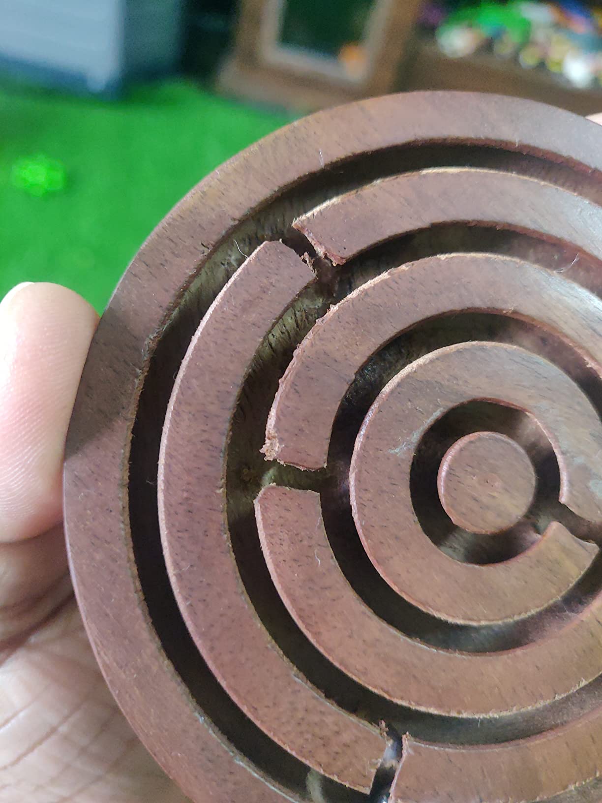 fancy castle Chakri Game Plate Kids Toy Hand Made Wooden Gift Item ...