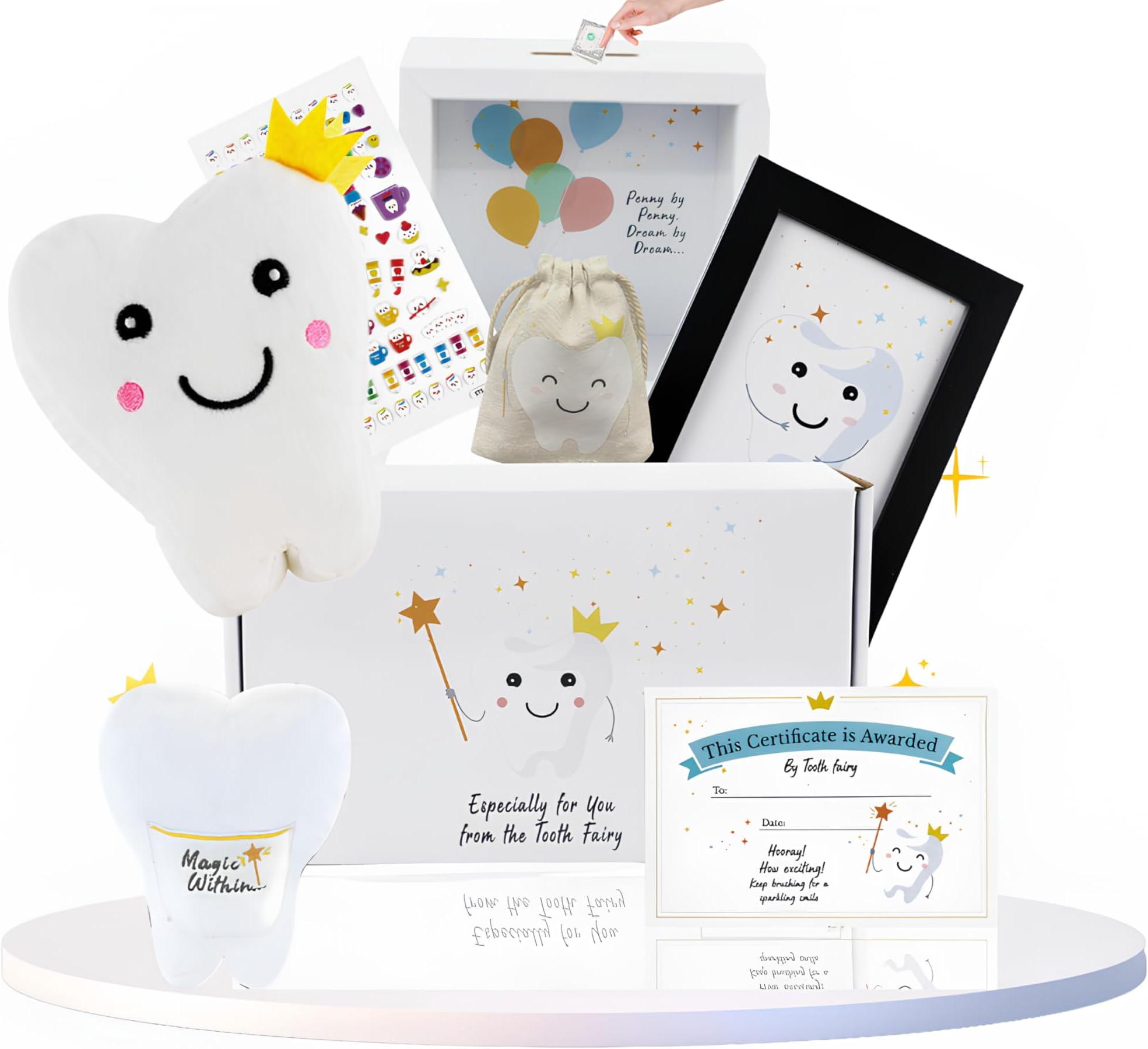 Amazon.com : First Lost Tooth Celebration Kit: 6-Piece Keepsake Set ...