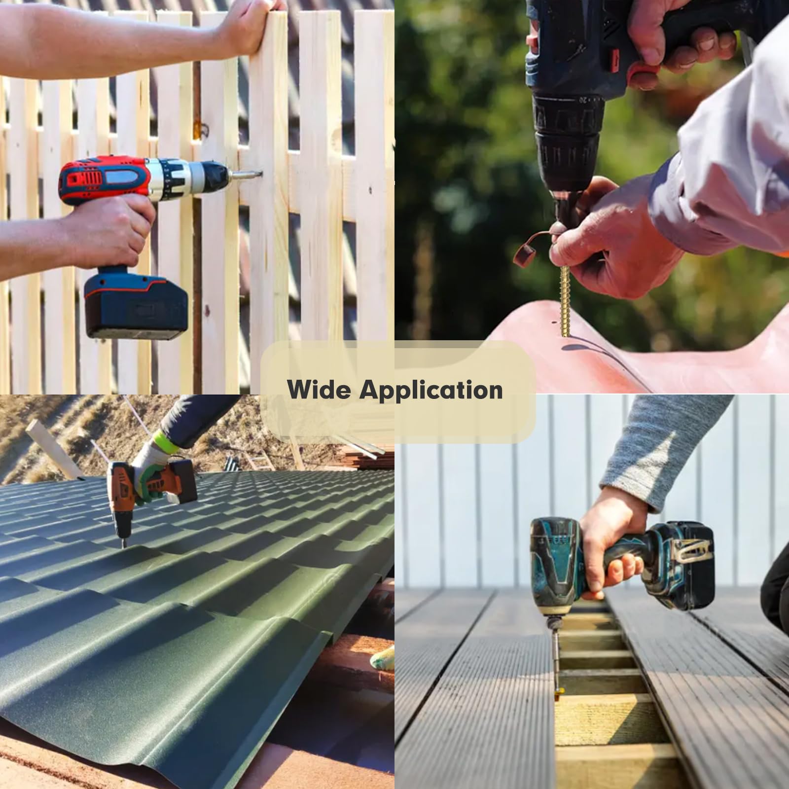 Snapklik.com : FMhotu 2-7/8 Inch Heavy-Duty Outdoor Wood Screws ...