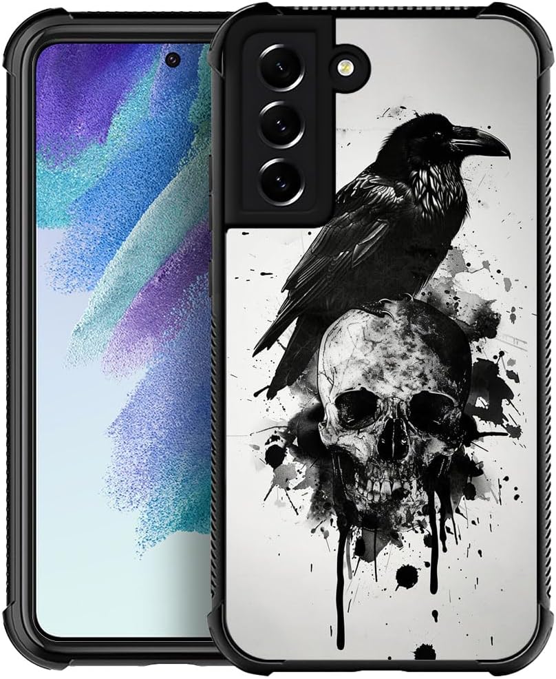 Amazon.com: CARLOCA Compatible with Samsung Galaxy S22 Case,Black Scary ...