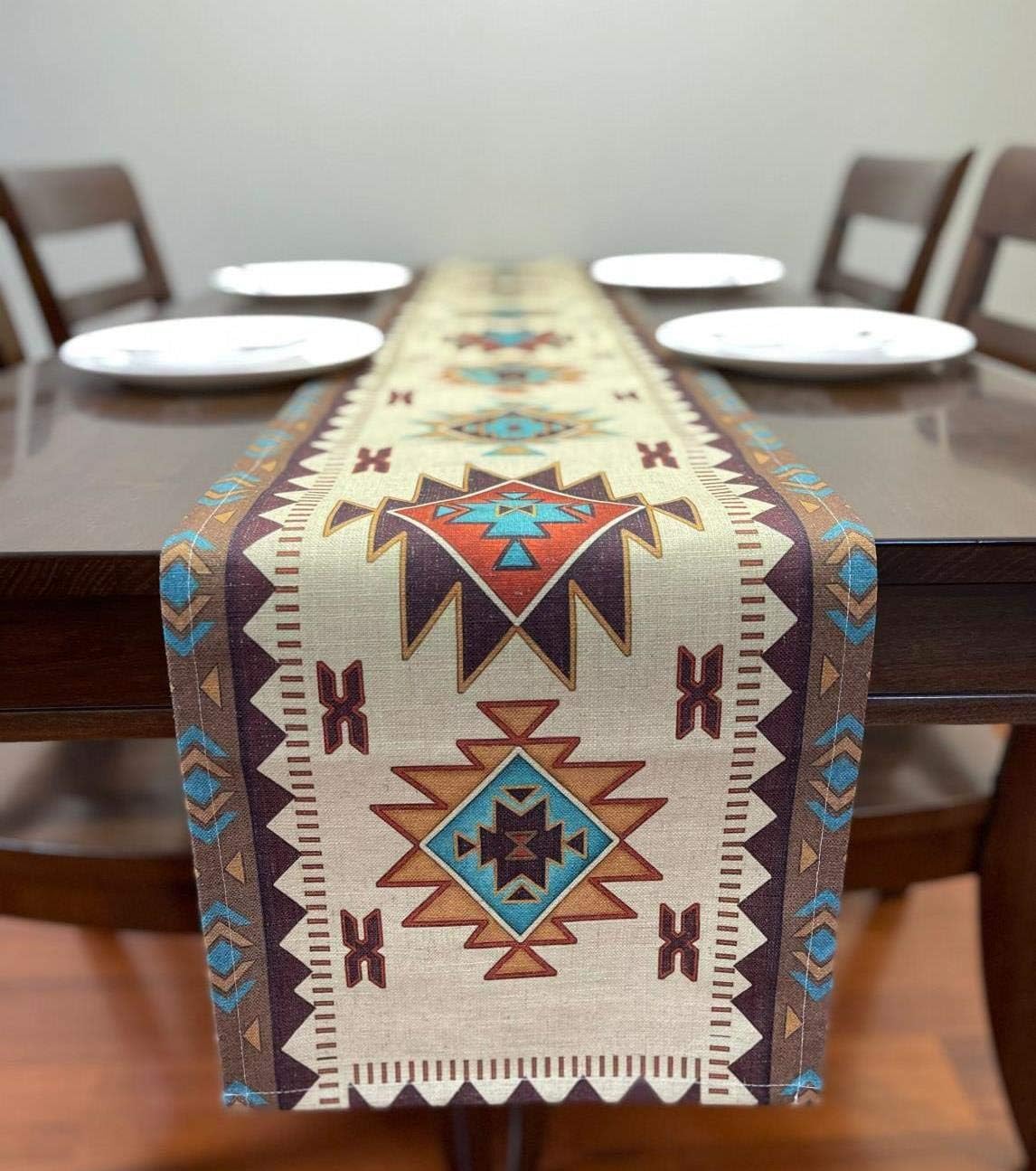 Amazon.com: Table Runner Southwest Geometric Rectangle 70 X 13 Inch ...
