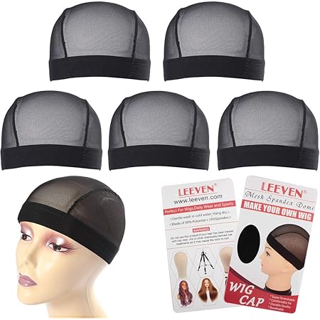 Amazon.com: Mesh Dome Cap for Wig Making Smilco 6 Pack Stretchable Dome ...