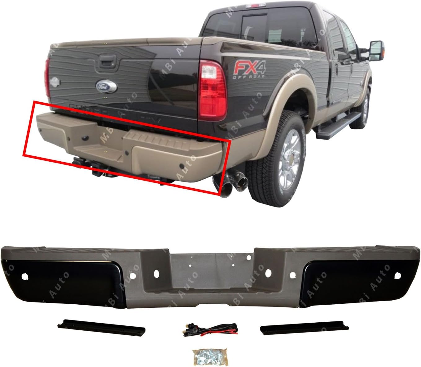 Amazon.com: MBI AUTO - Primered, Steel Rear Bumper Face Bar Shell for ...