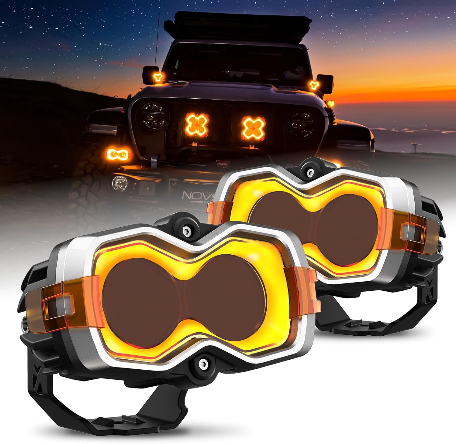 Amazon.com: NOVSIGHT 4.5 Inch LED Pod Lights - Red Dot Award 2025 ...