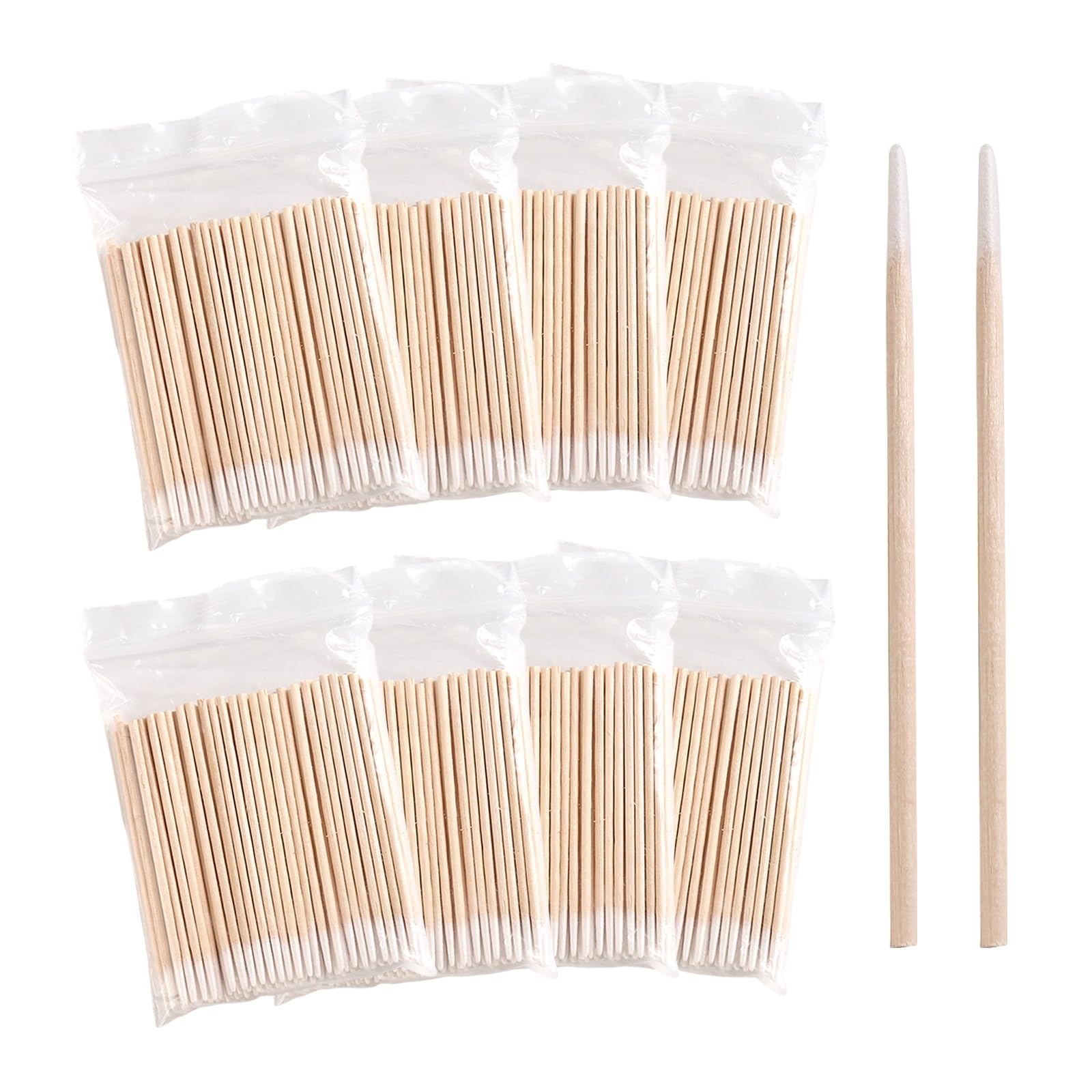 Amazon.com : SUTOKAKA 450-500Pcs Pointed Cotton Swabs with Wooden ...