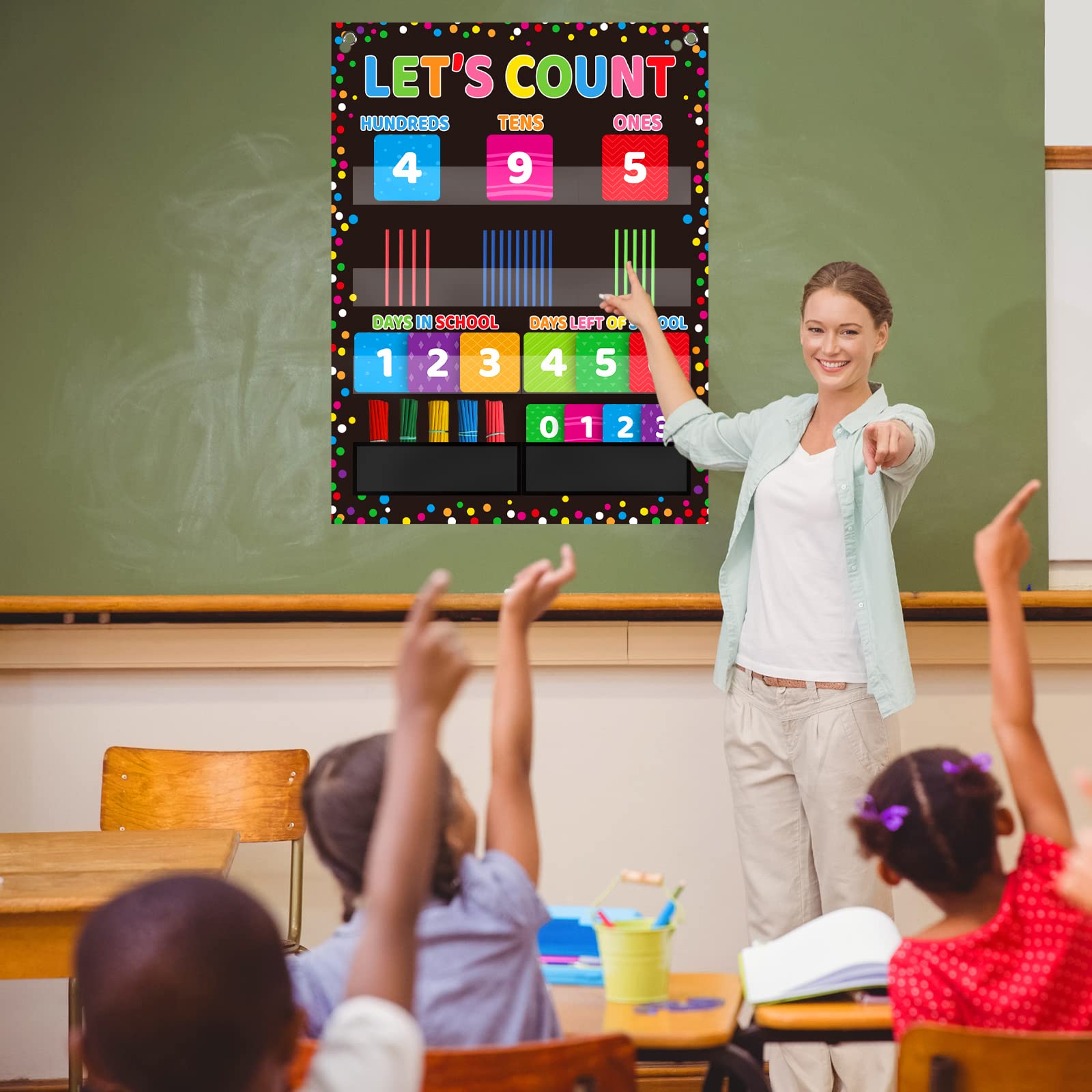 Snapklik.com : Back To School Lets Count Math Pocket Chart For ...