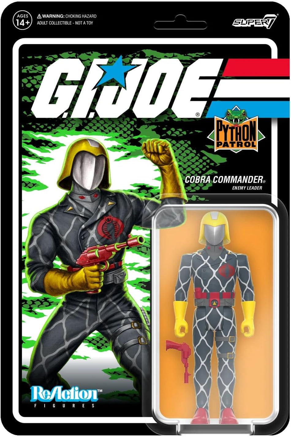 Amazon.com: Cobra Commander Python Patrol G.I. Joe Super 7 Reaction ...