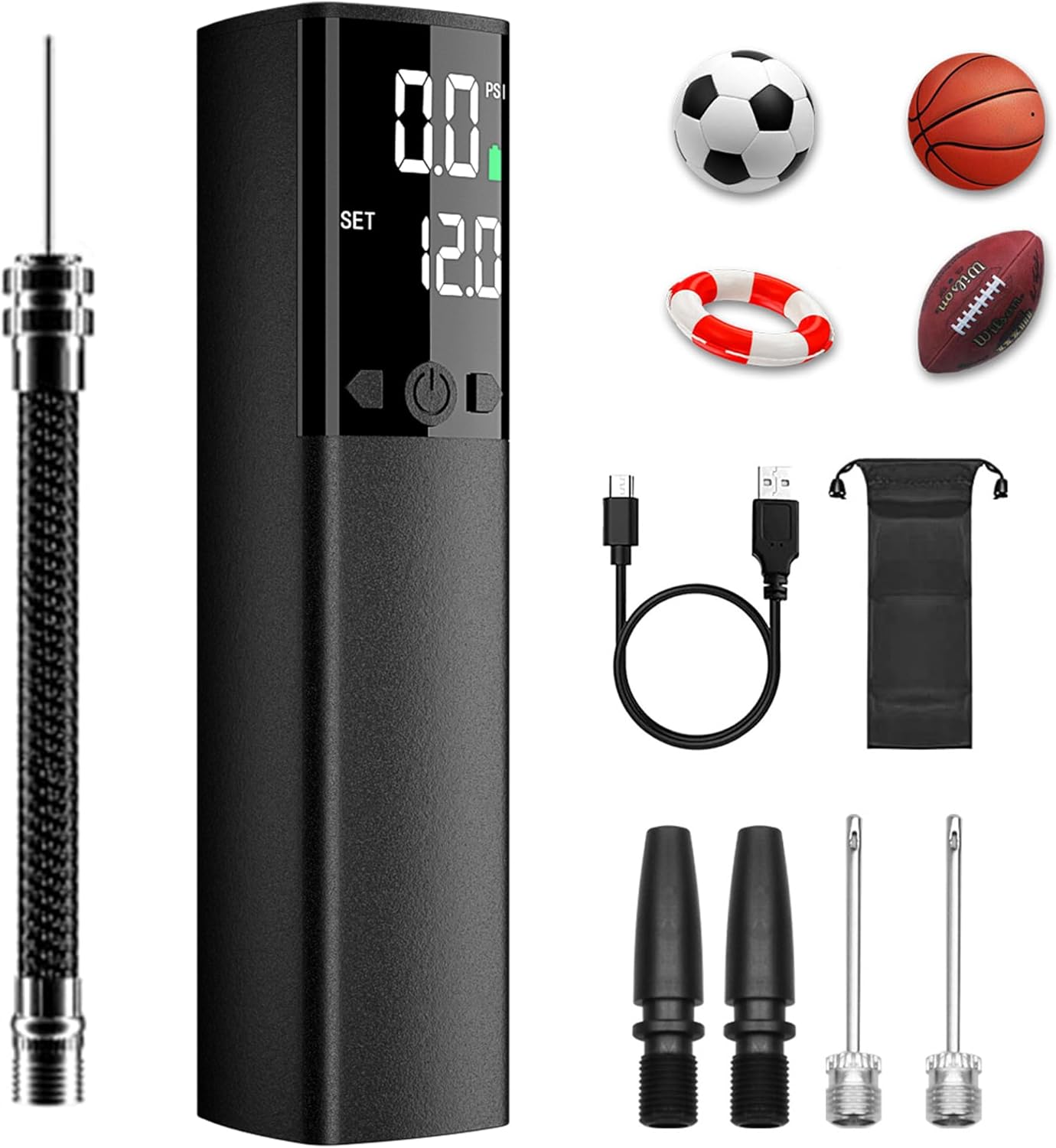 Amazon.com : Electric Ball Pump, Portable Air Pump with Digital Precise ...