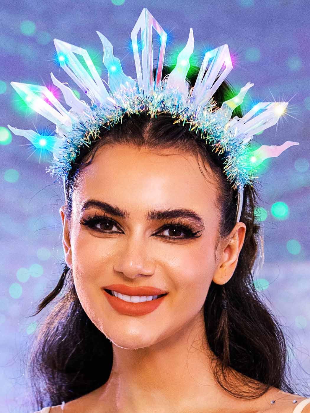 Amazon.com: Yean Light Up Headband Glowing Headwear Led Costume Party ...