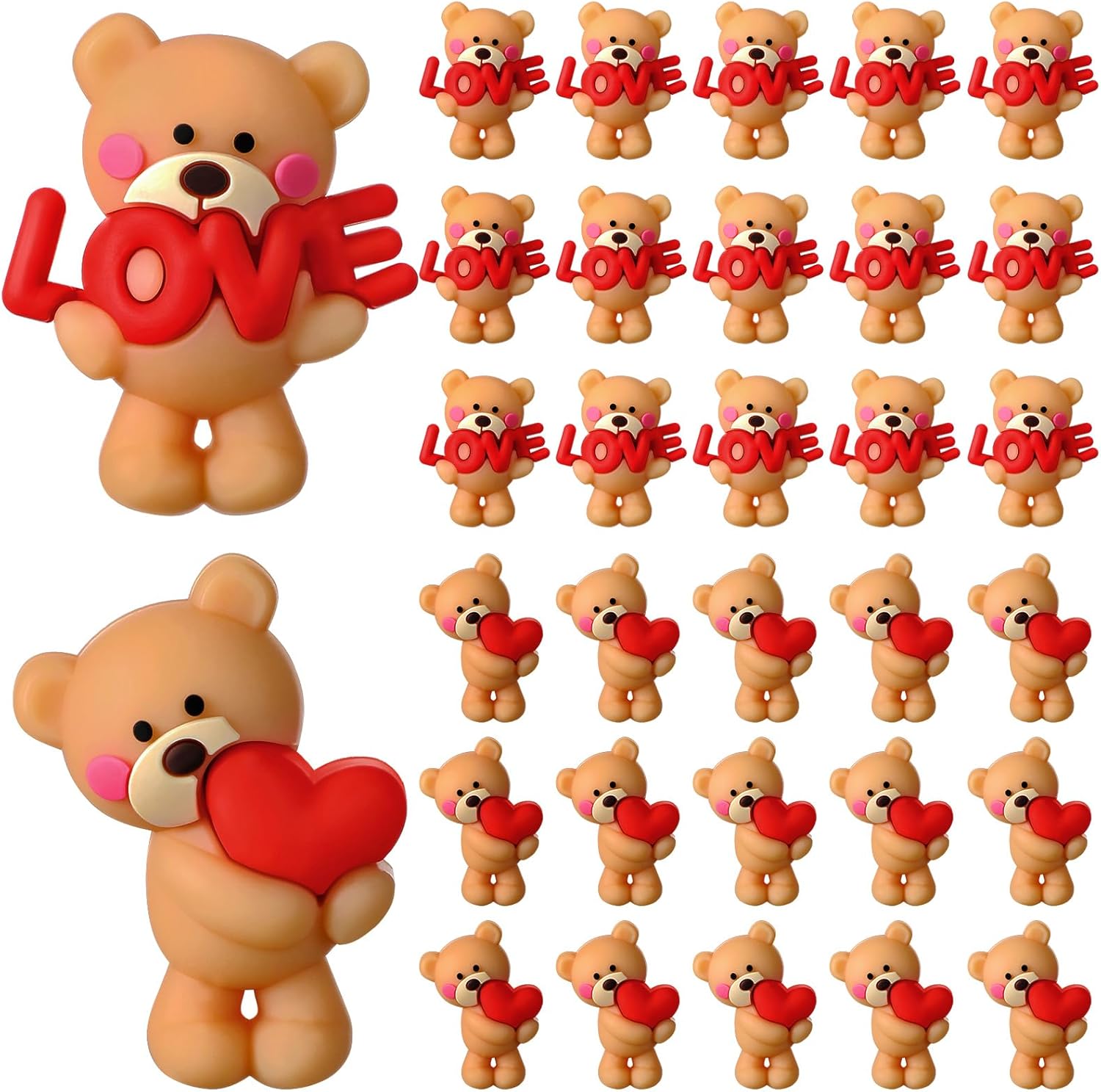 Amazon.com: Liliful 36 Pcs Valentine‘s Day Bear Miniature Bulk Mini ...