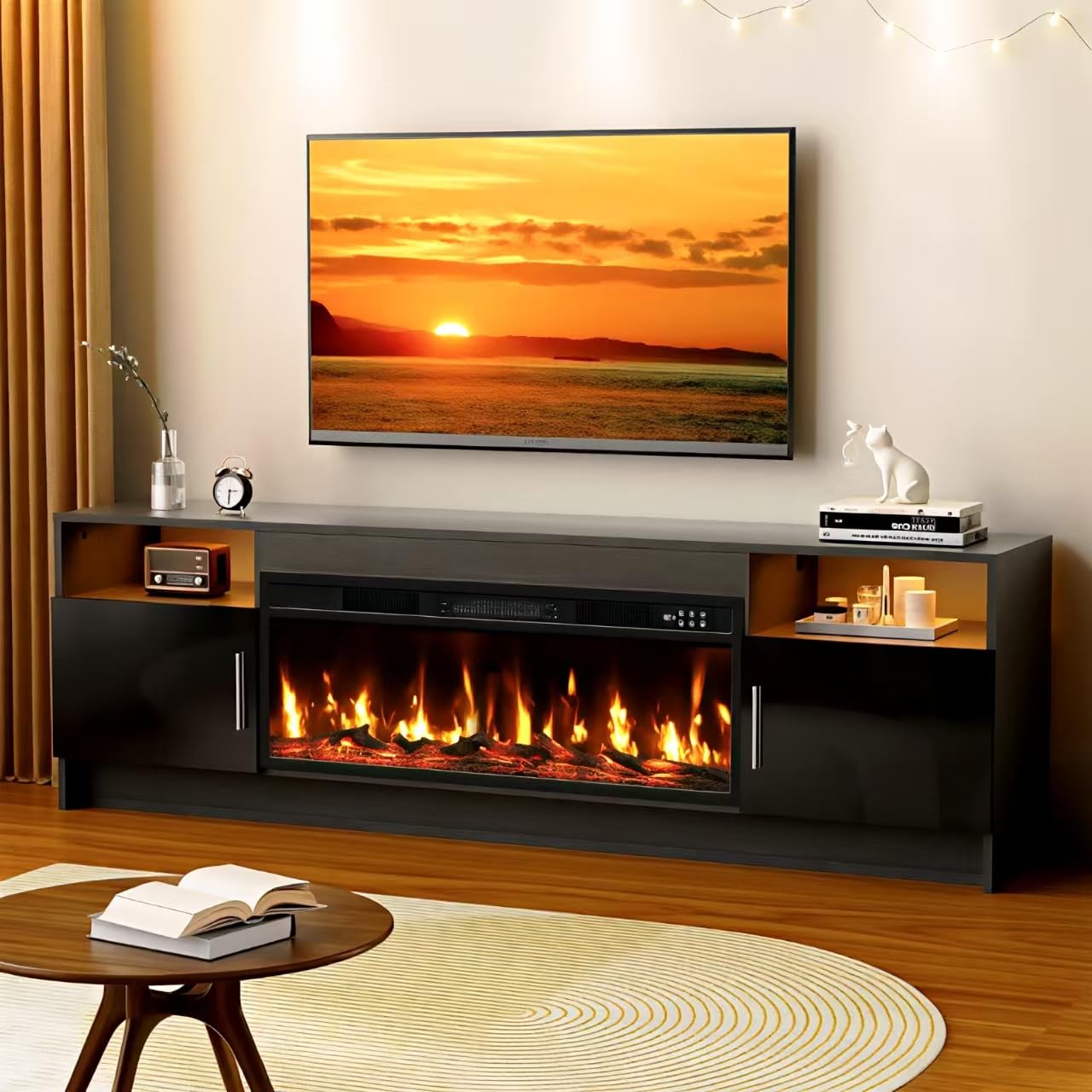 9 Best Black Fireplace TV Stand | Skip the Particle Board Trap