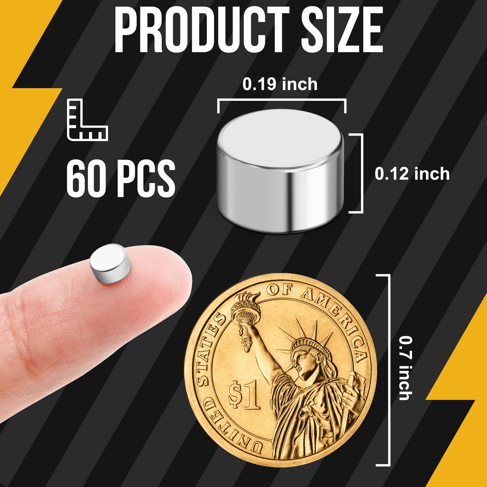Snapklik.com : 60Pack Small Magnets Mini Multi-use Refrigerator Small ...