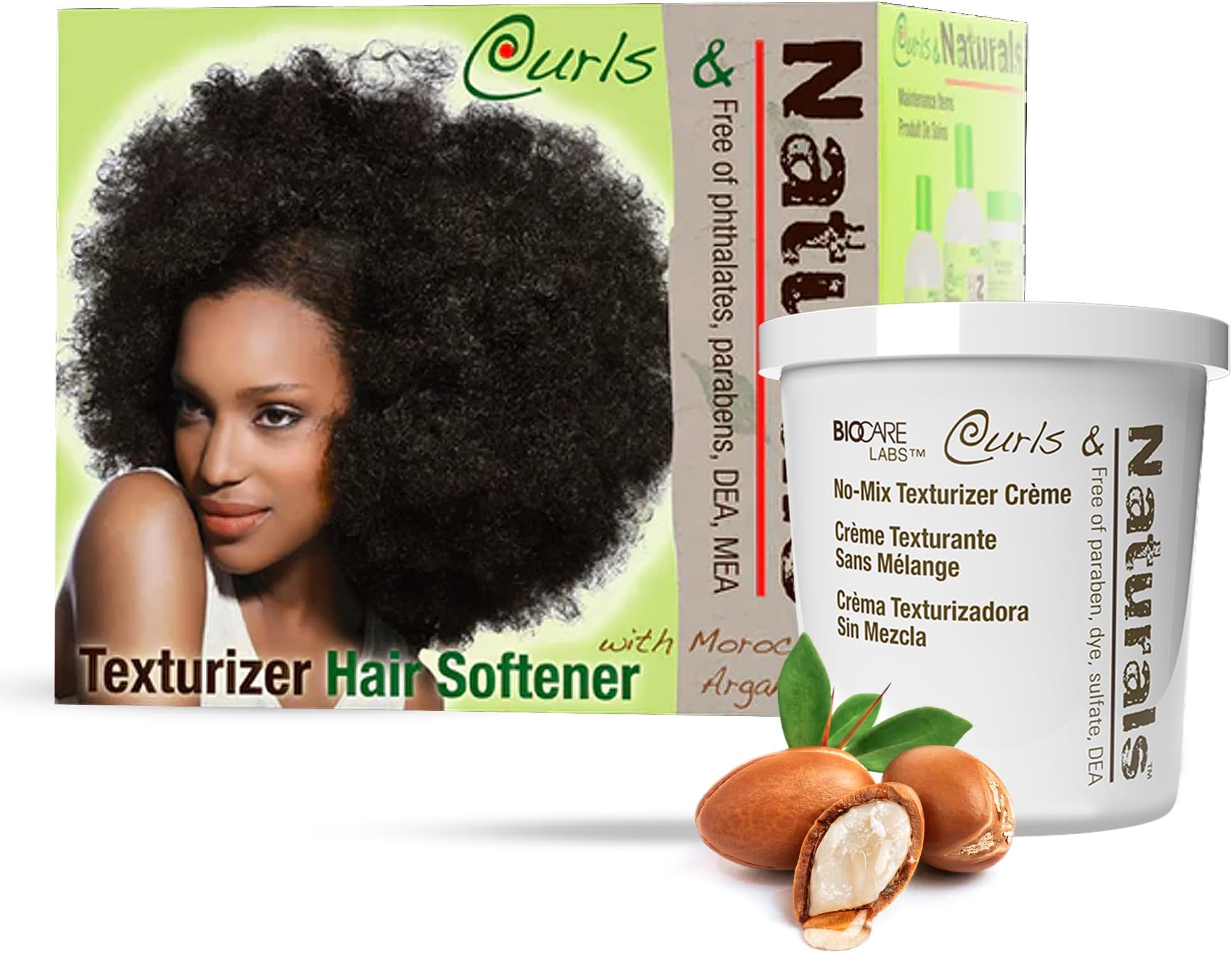 Amazon.com : Curls & Naturals Texturizer Hair Softener with Moroccan ...