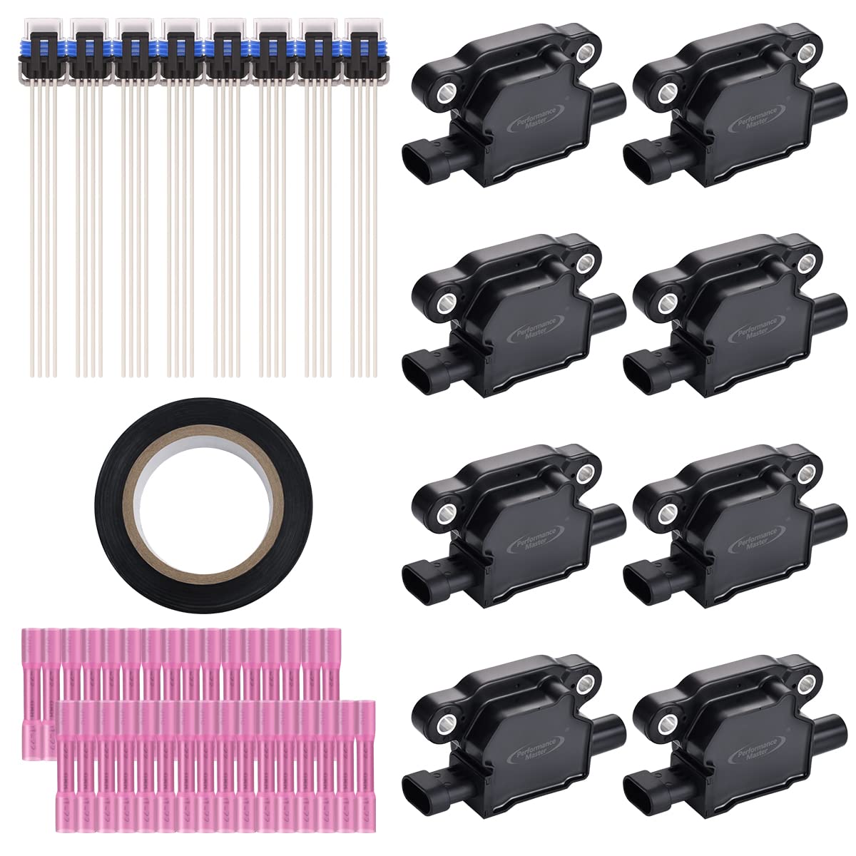 Amazon.com: Performance Master Set of 8 Square Ignition Coils & Pigtail ...