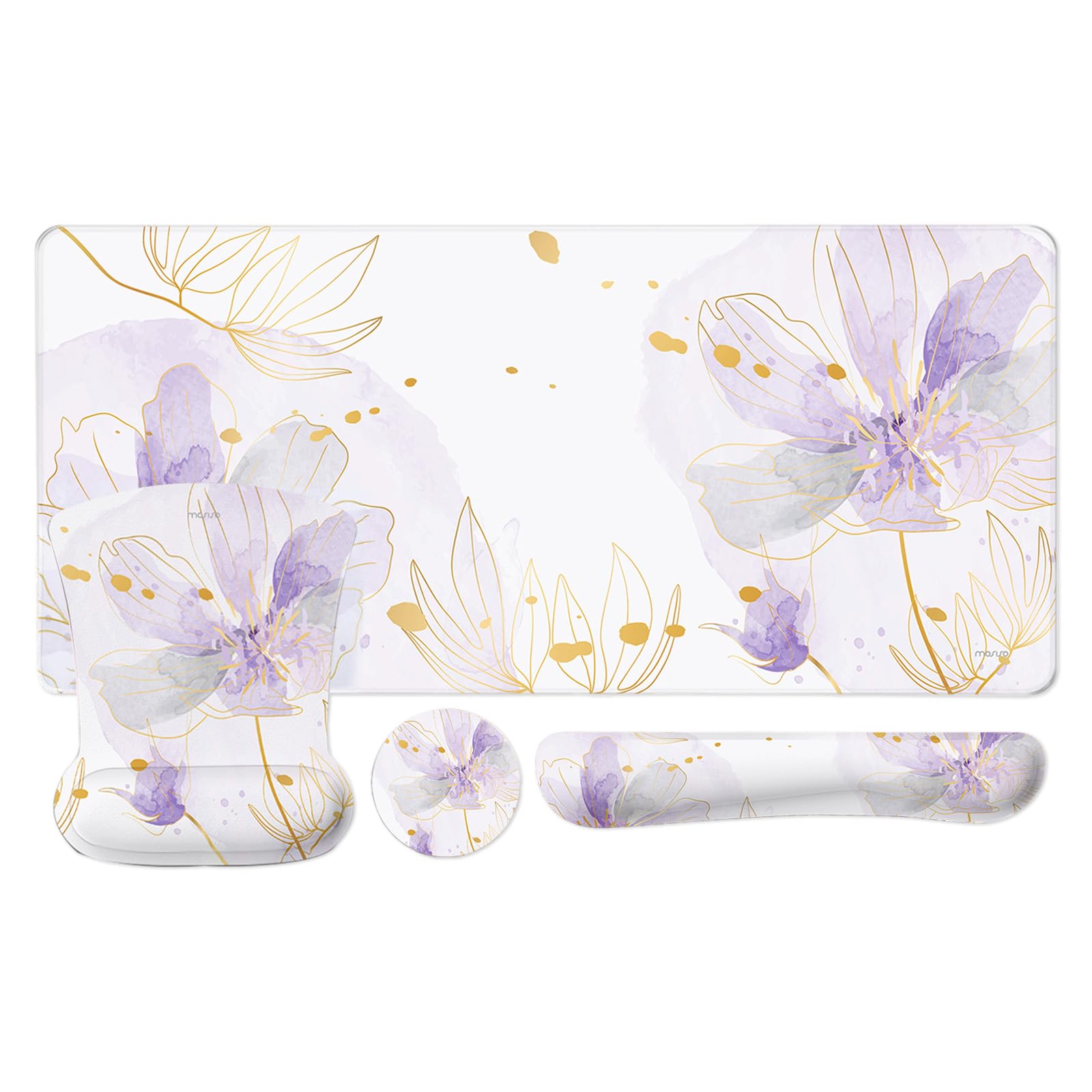 Gaming Mouse Pad MOSISO Ergonomic Desk Set - XL Mousepad, Memory Foam ...