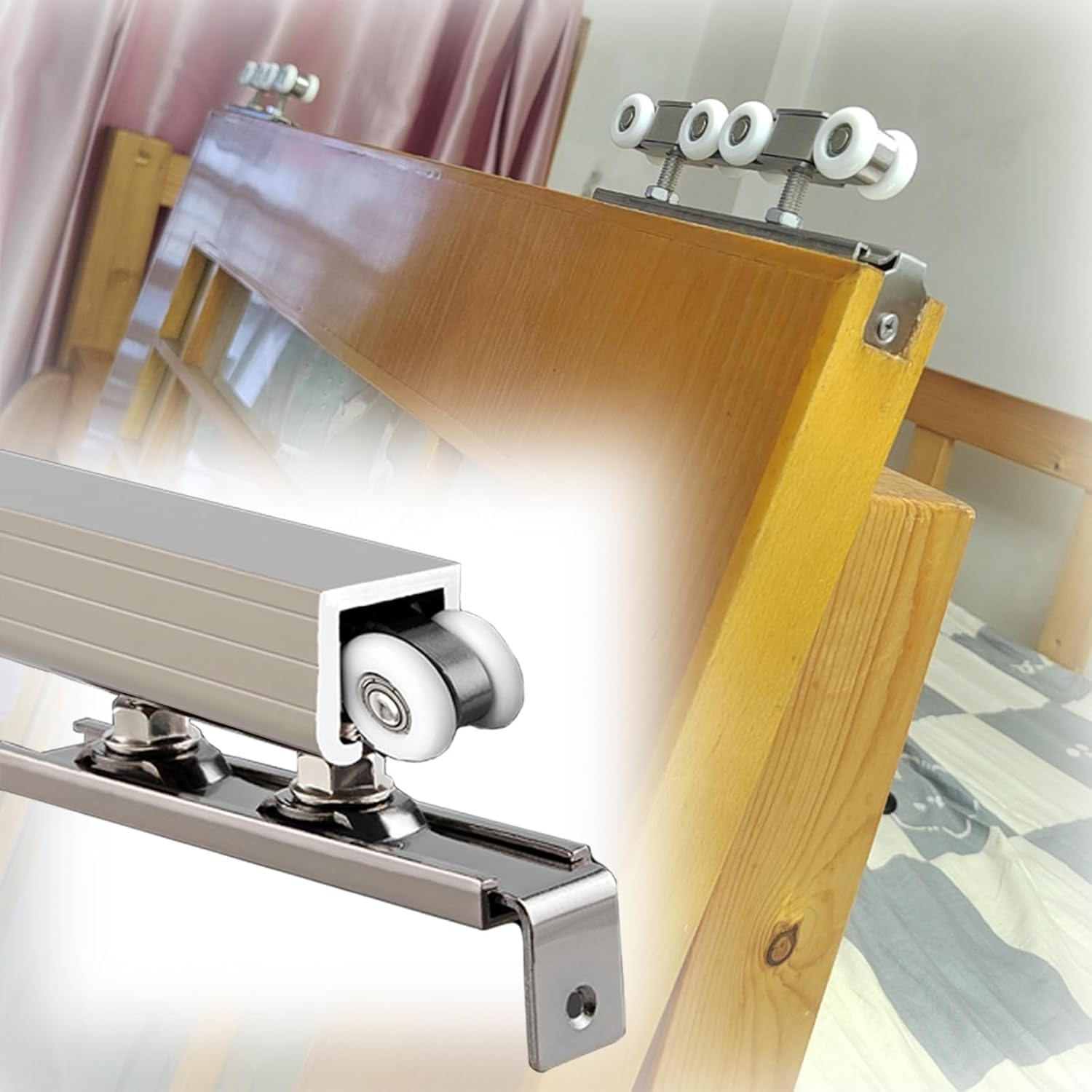 Heavy Duty Pocket Door Track and Hardware Set,Commercial Aluminum ...