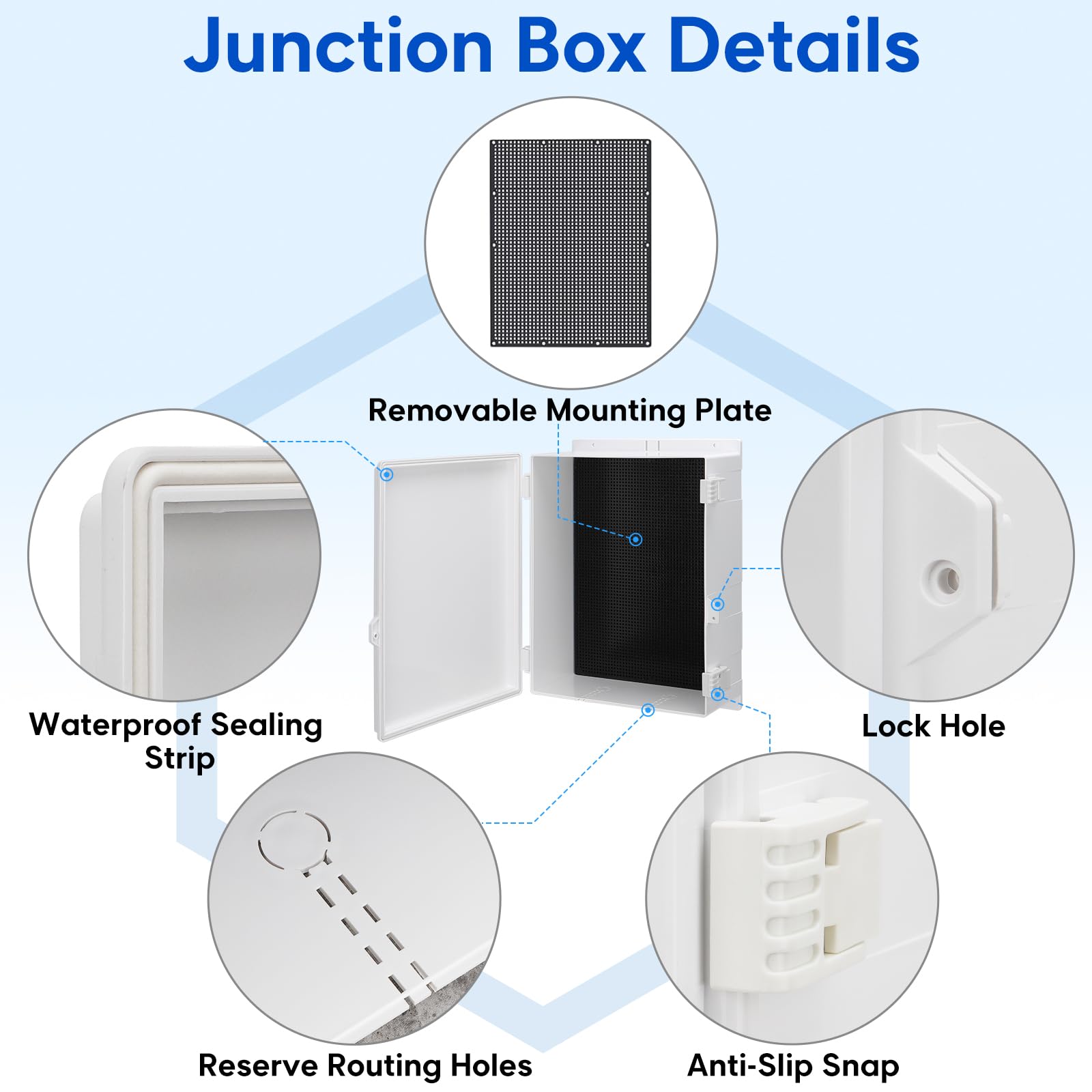 Snapklik.com : Outdoor Electrical Box Waterproof, IP67 ABS Plastic ...