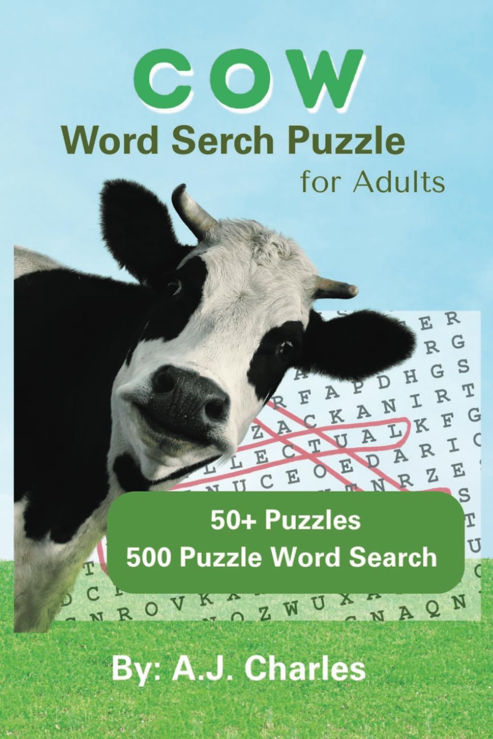 Cow Word Search Puzzle Book for Adults: Farm Animal Word Search Puzzles ...