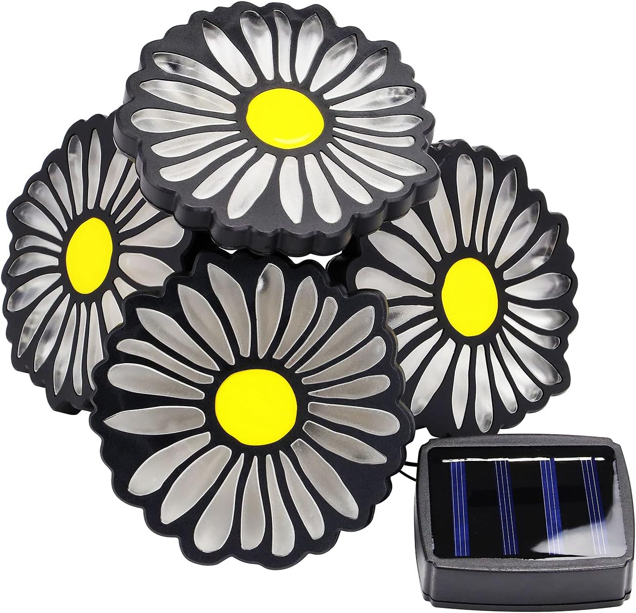 Taylor & Brown Set of 4 Daisy Solar Pathway Lights - Powered Garden ...