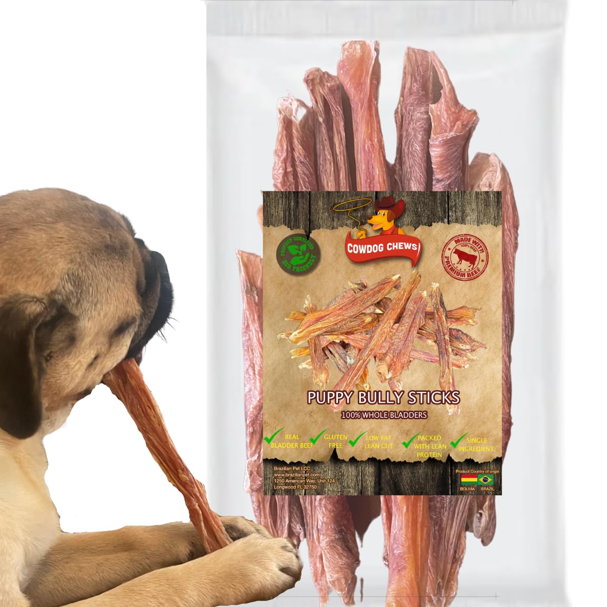 Amazon.com: Cowdog Chews Premium Puppy Bully Stick for Small Dogs ...