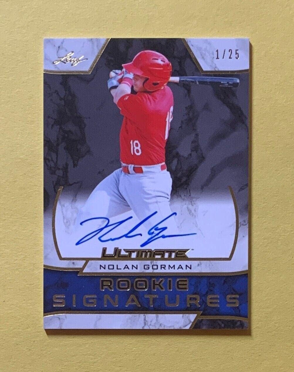 2019 Leaf Ultimate Rookie Signatures Nolan Gorman Auto /25#rs-ng1 - MLB ...