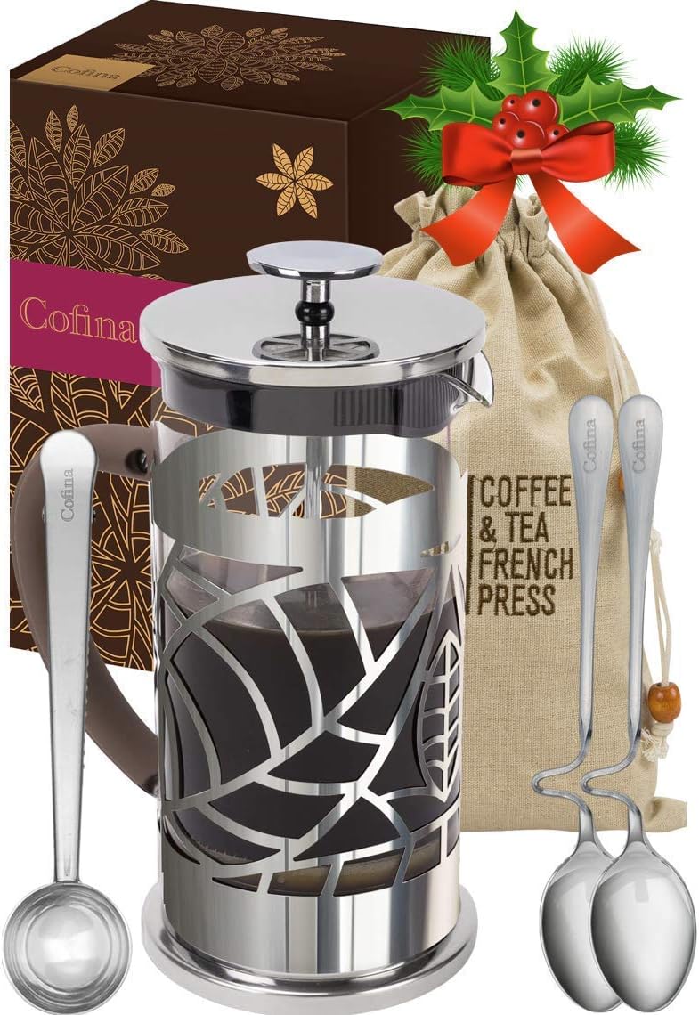 Amazon.com: Cofina French Press Coffee Maker - 34 oz Large Stainless ...