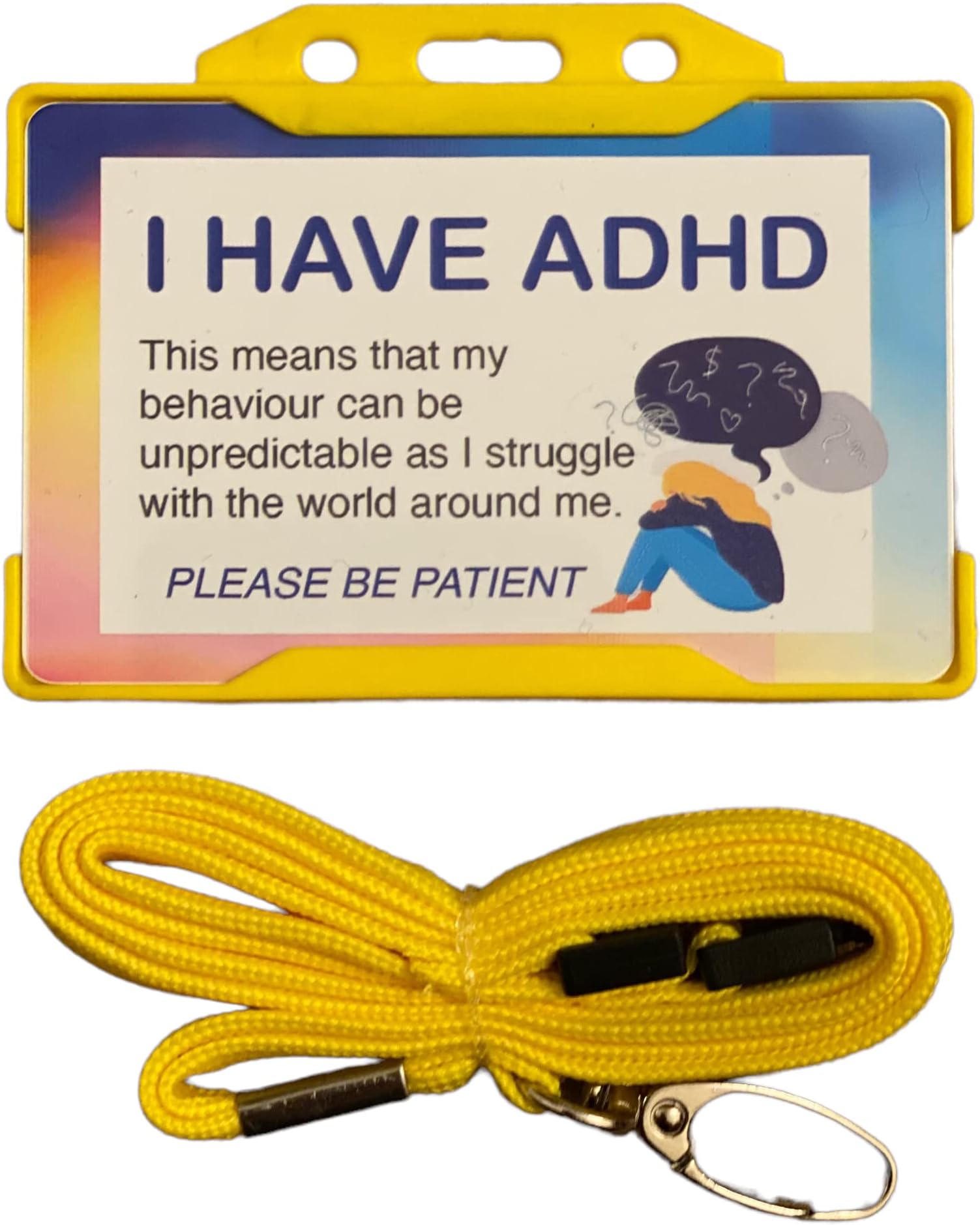 Id Card Holder Lanyard I Have Autism And Anxiety Autistic Hidden ...