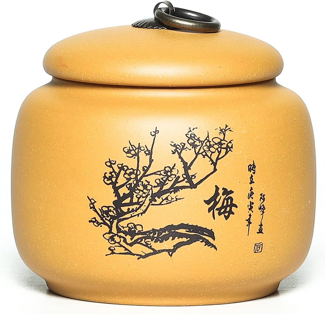 Amazon.com: Dahlia Porcelain Tea Canister for Loose Tea, Airtight ...