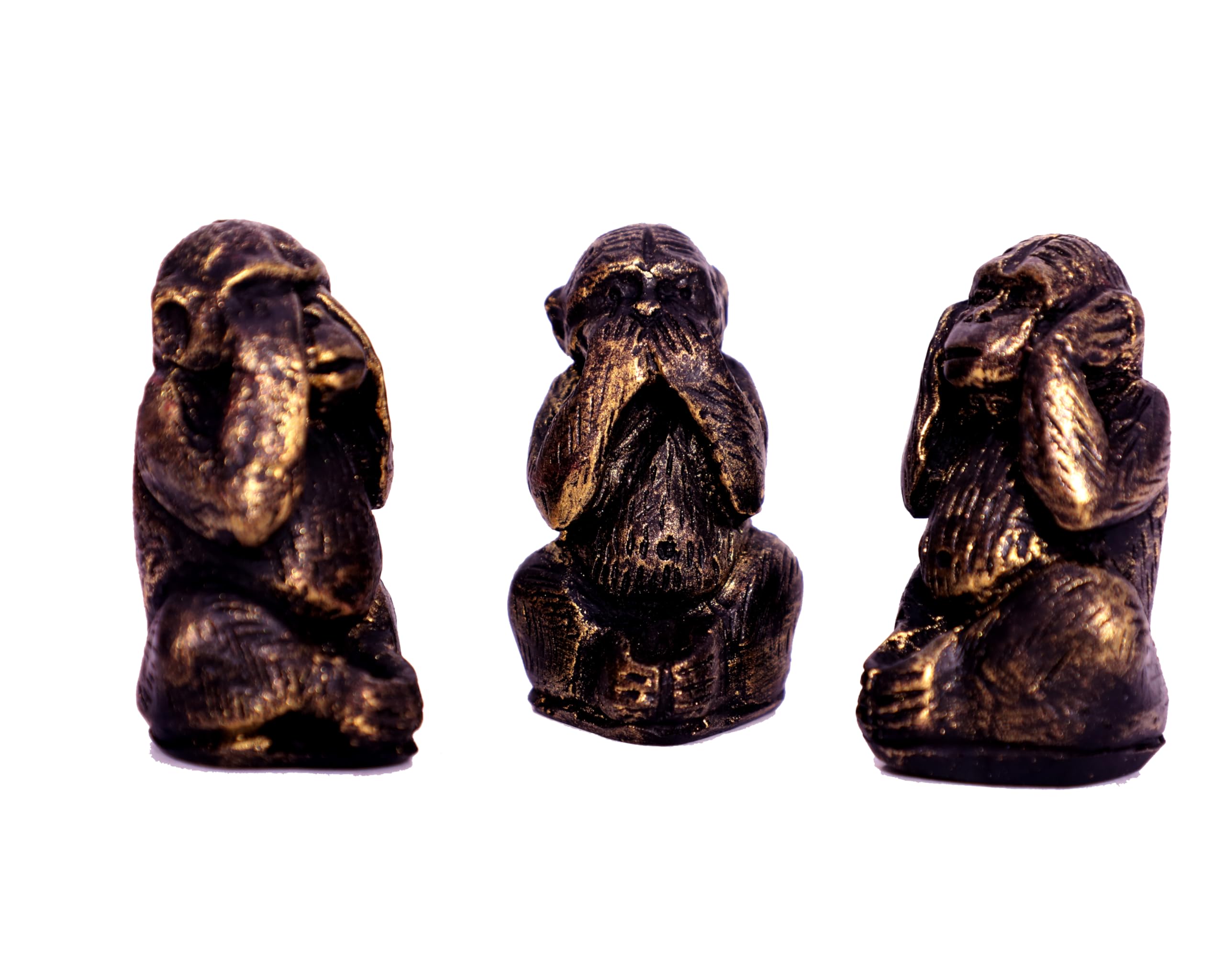 Buy Tanishka Monkey Statue 3 Showpiece Set - Gandhi Ji Monkey Set ...