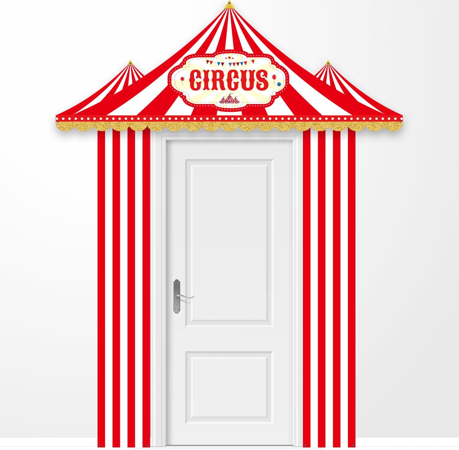 Amazon.com: Chunnin 42-Piece Circus Theme Decorations with Red White ...