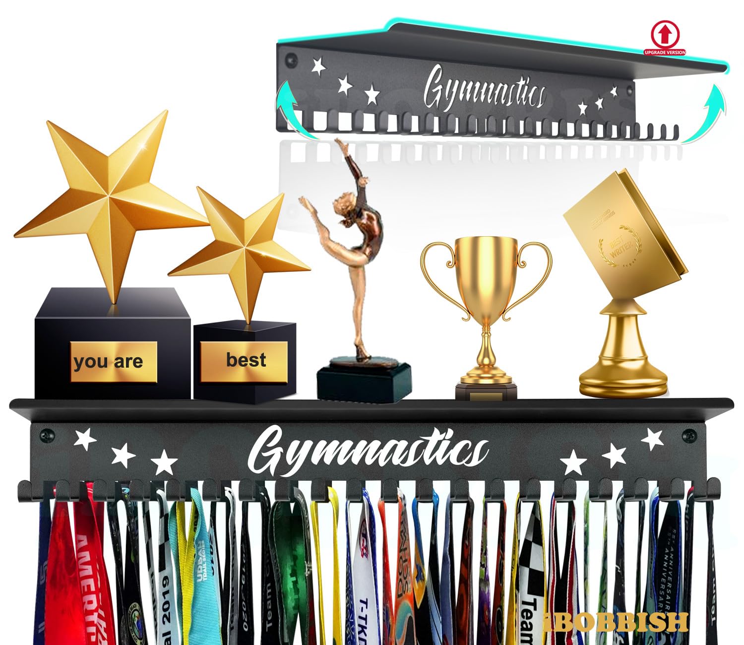Snapklik.com : iBobbish Non-Slip Medal Hanger Display Trophy Shelf ...