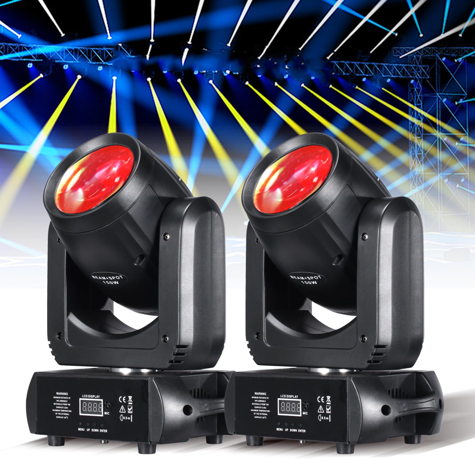Amazon.com: Mini 7R 230W Moving Head Stage Light,14 Colors 17 gobos,8 ...